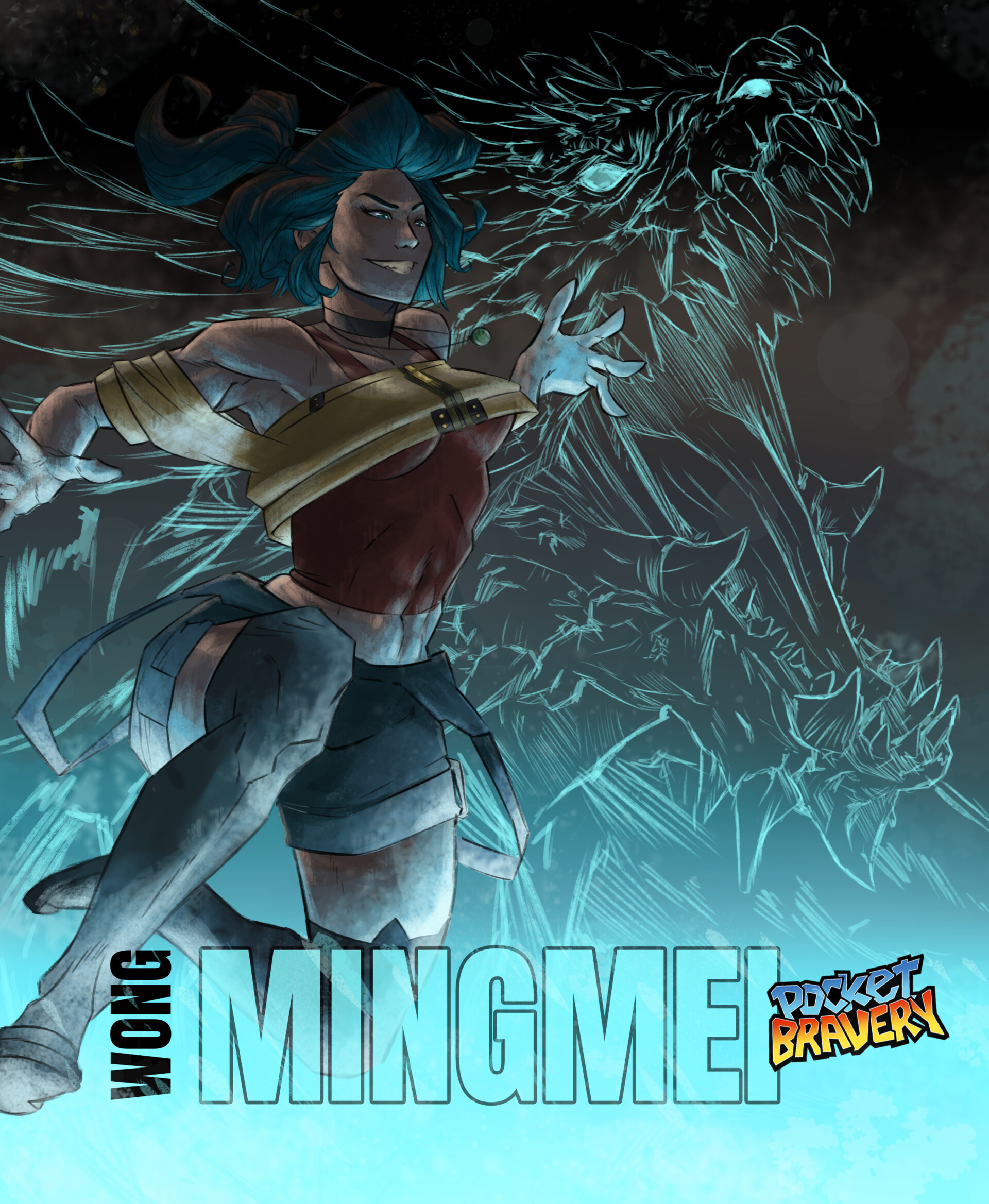 ArtStation - Fanart Wong Mingmei from the game Pocket Bravery