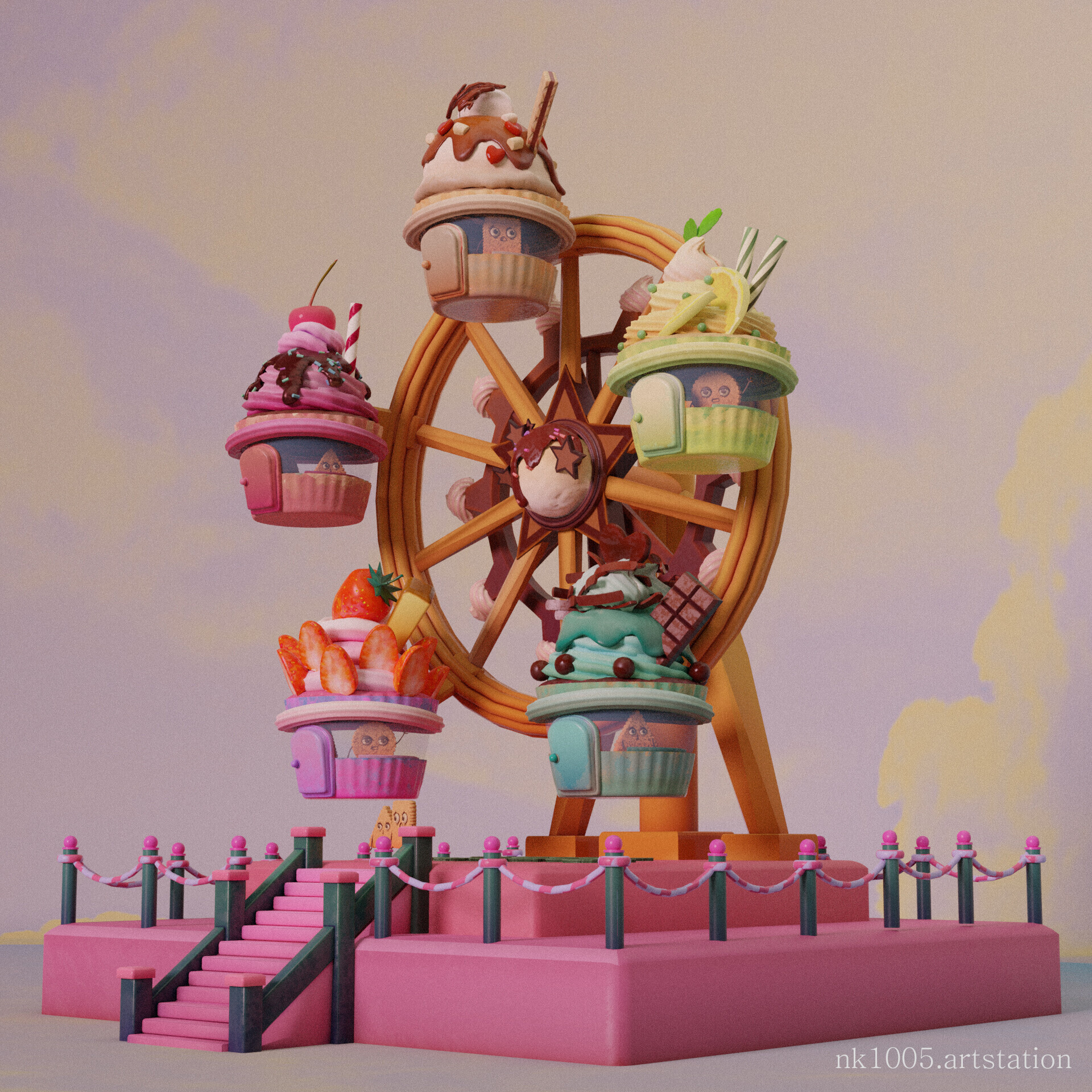 NK - Cupcake ferris wheel & cookies