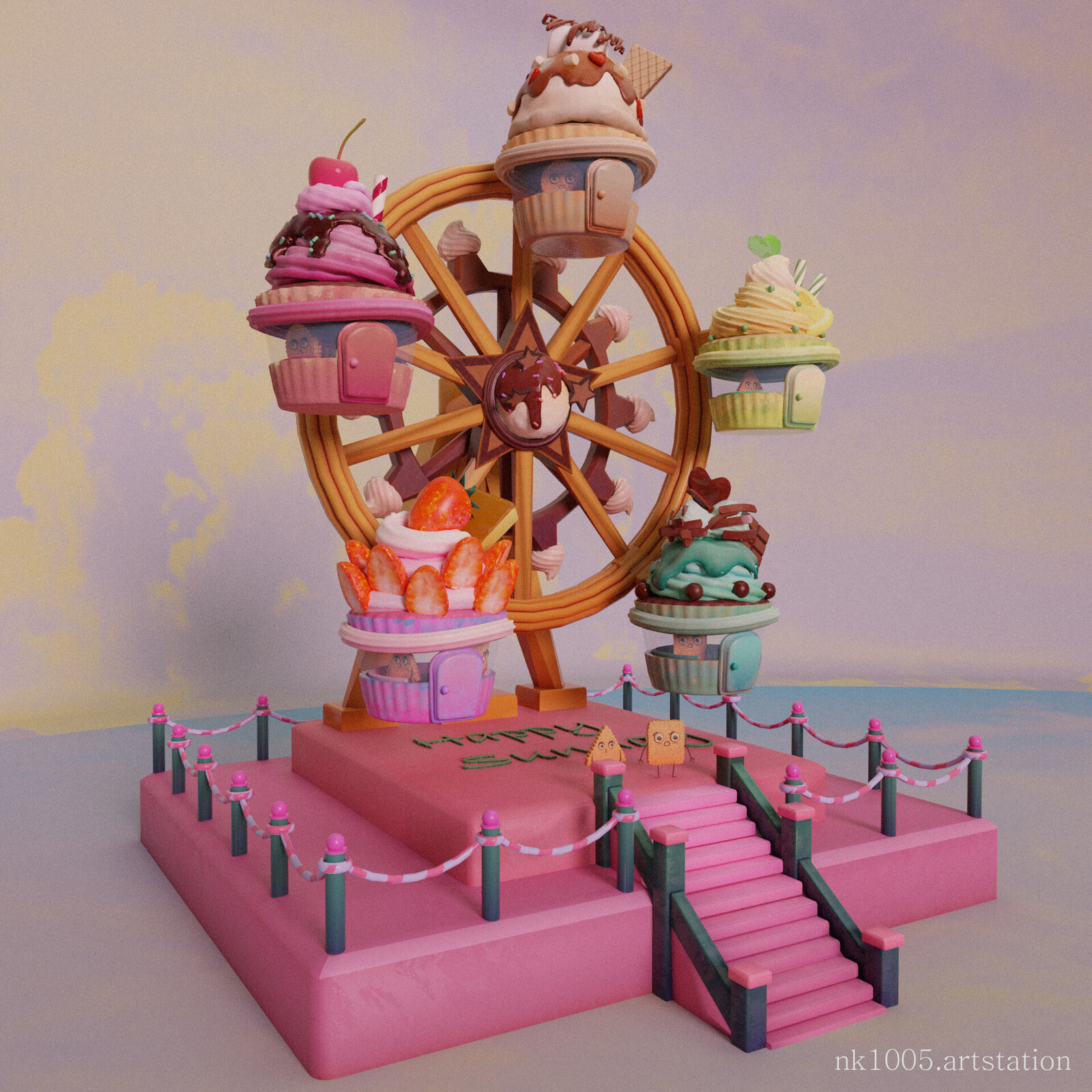 NK - Cupcake ferris wheel & cookies