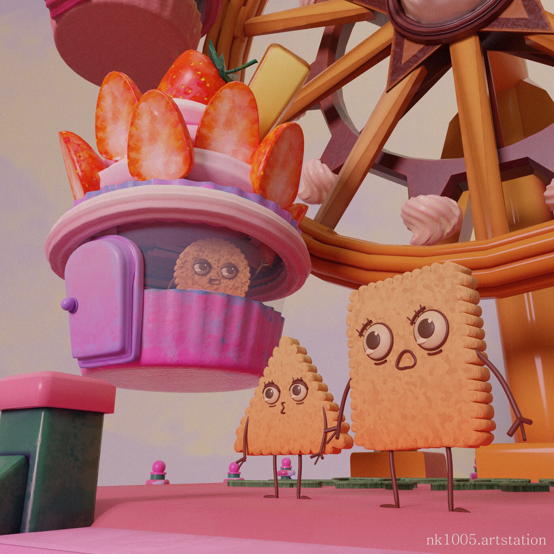 NK - Cupcake ferris wheel & cookies
