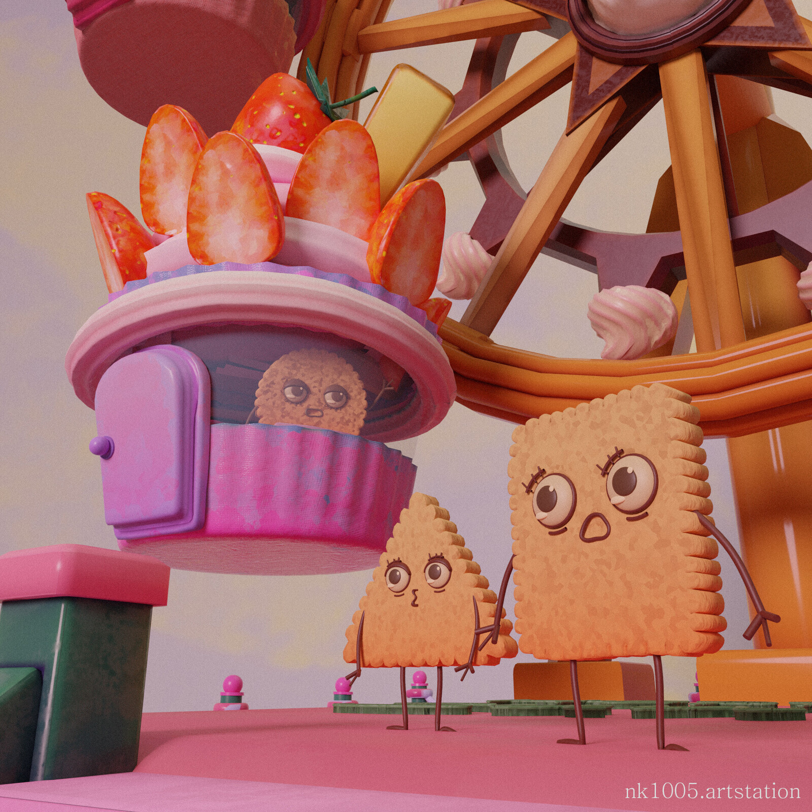 NK - Cupcake ferris wheel & cookies