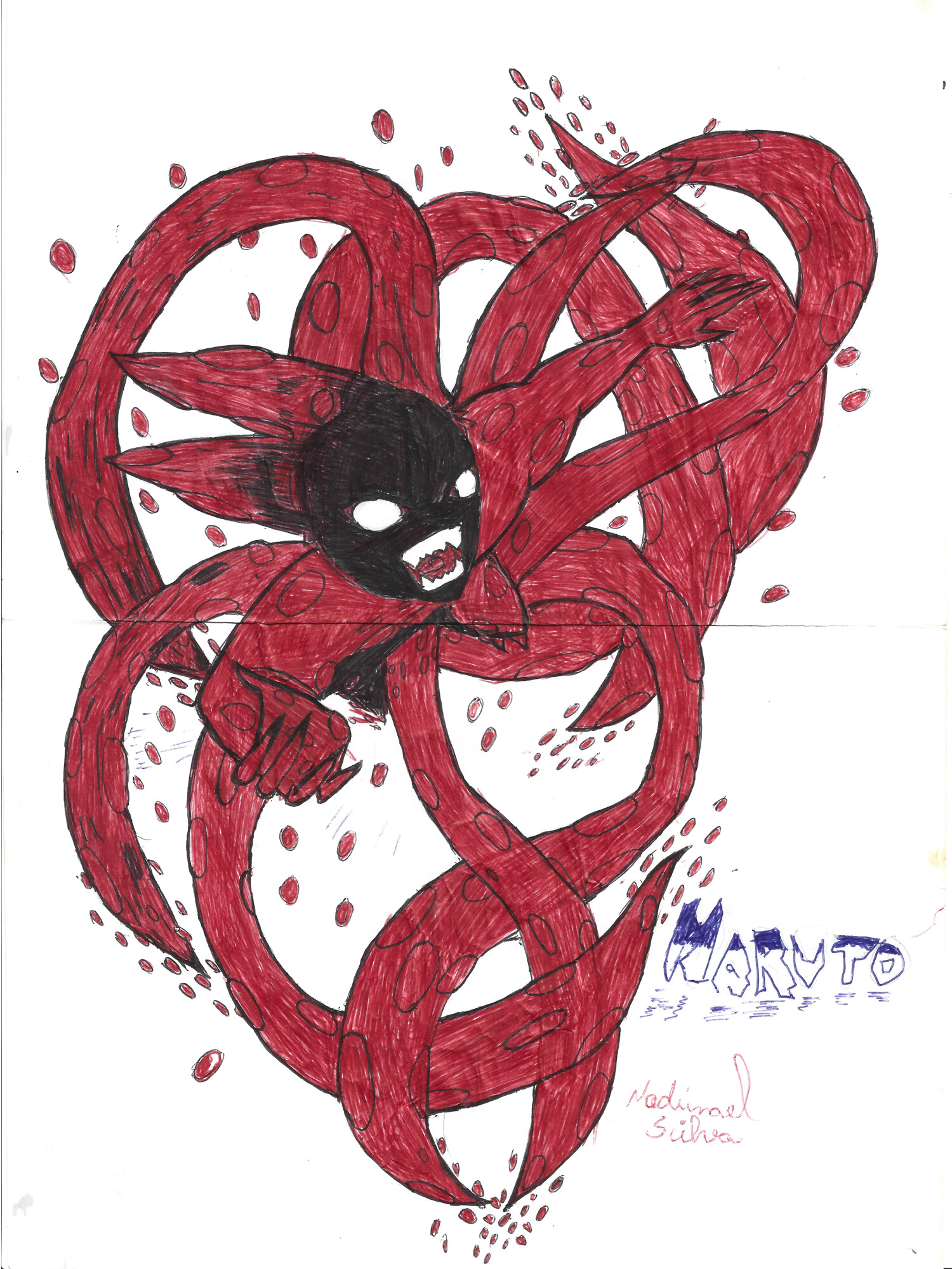 ArtStation - Naruto - kyuubi form - Fanart