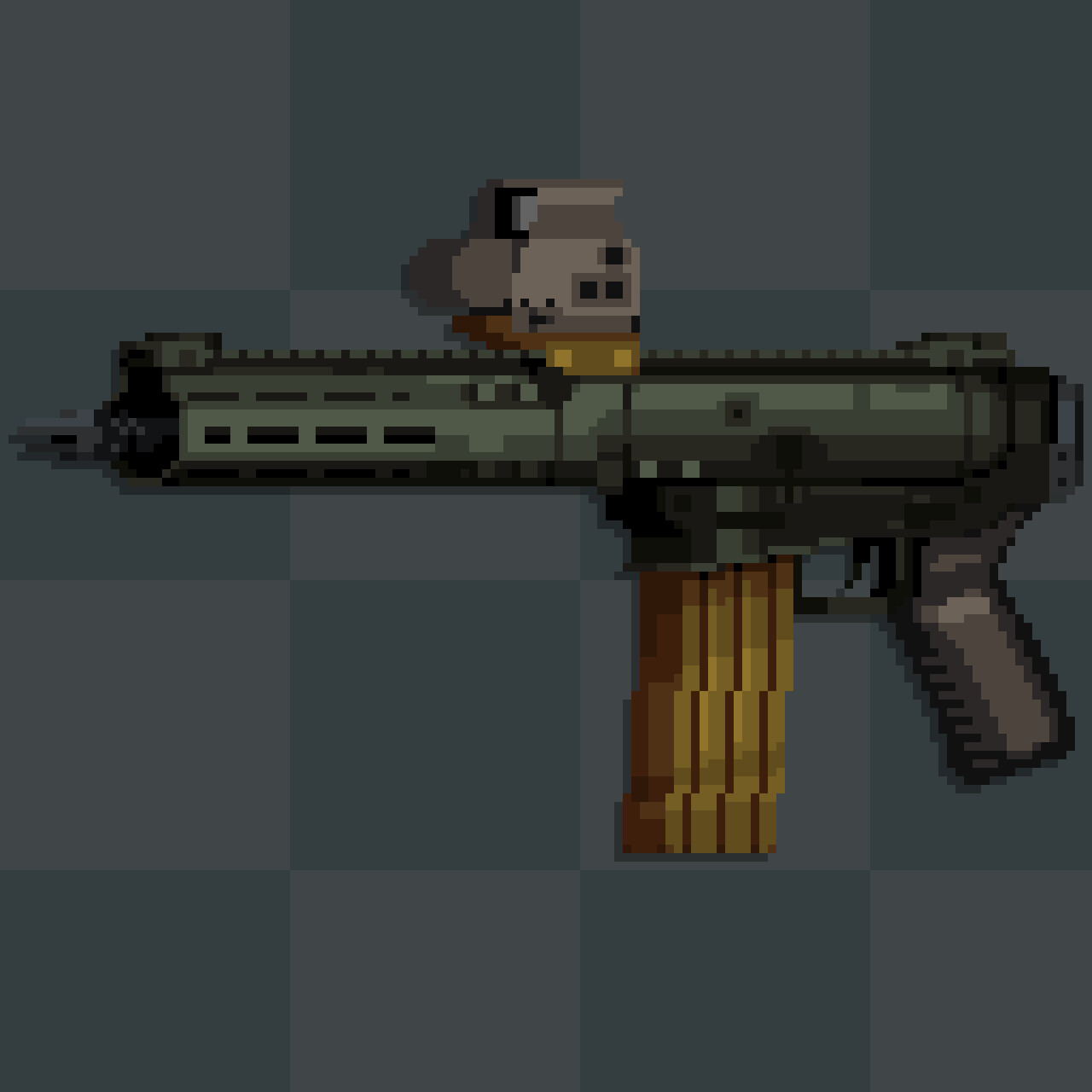 ArtStation - BRN-180 Pixel Art Gun