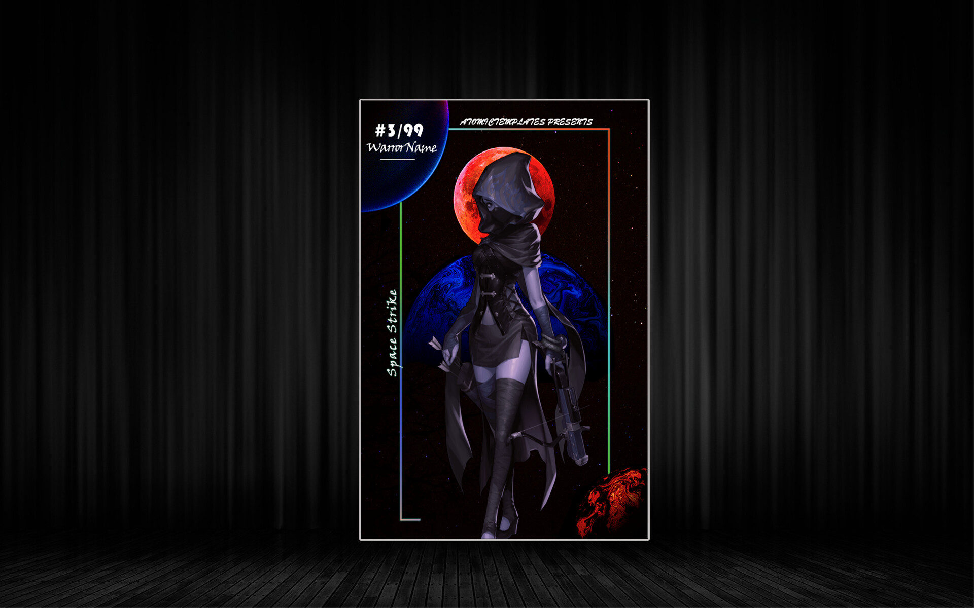 ArtStation - Space art NFT card PSD Template