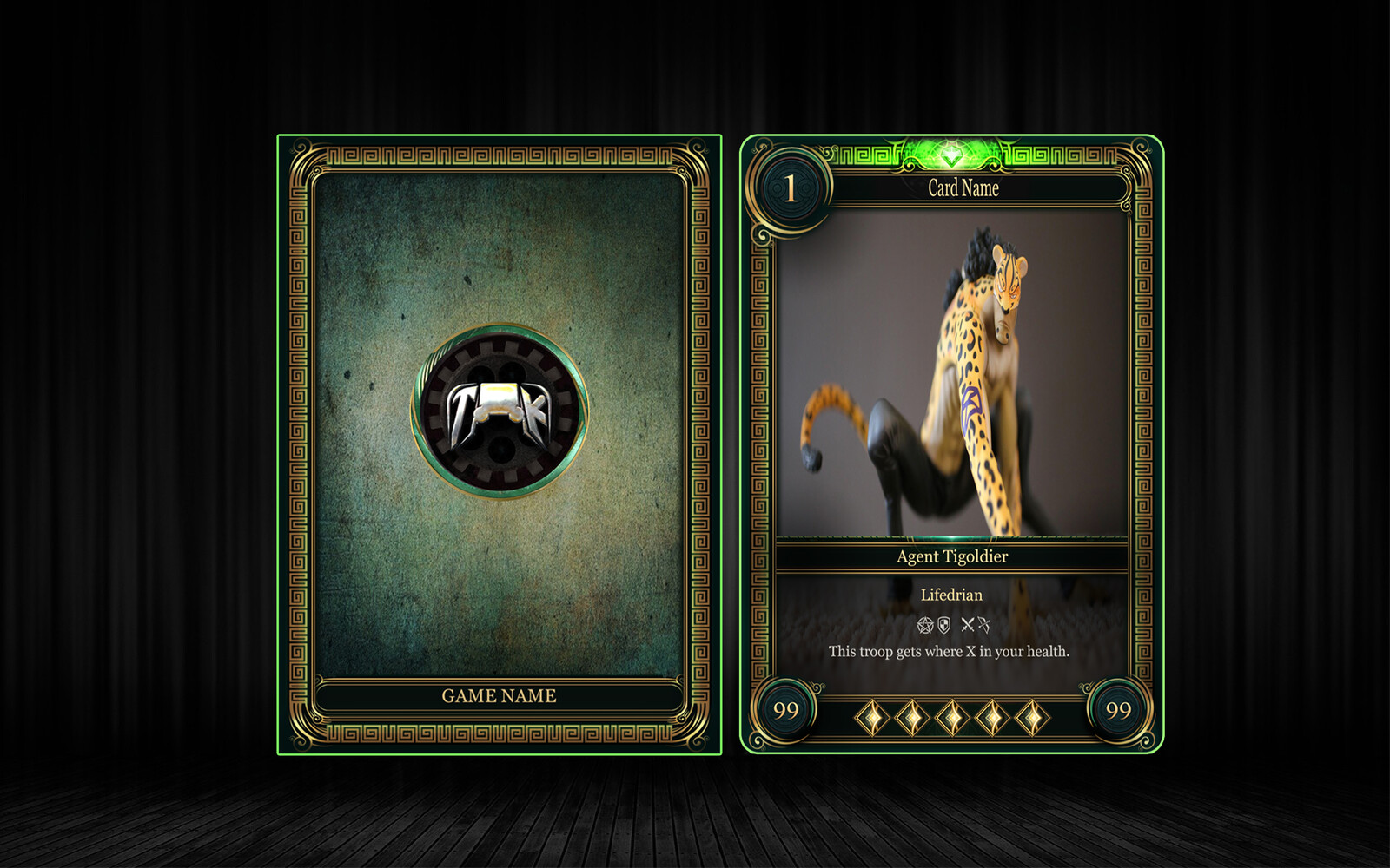 Atomic templates - TCG Card Photoshop template V3