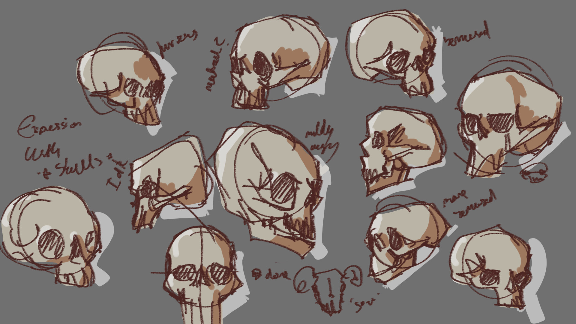 ArtStation - Expression with Skulls