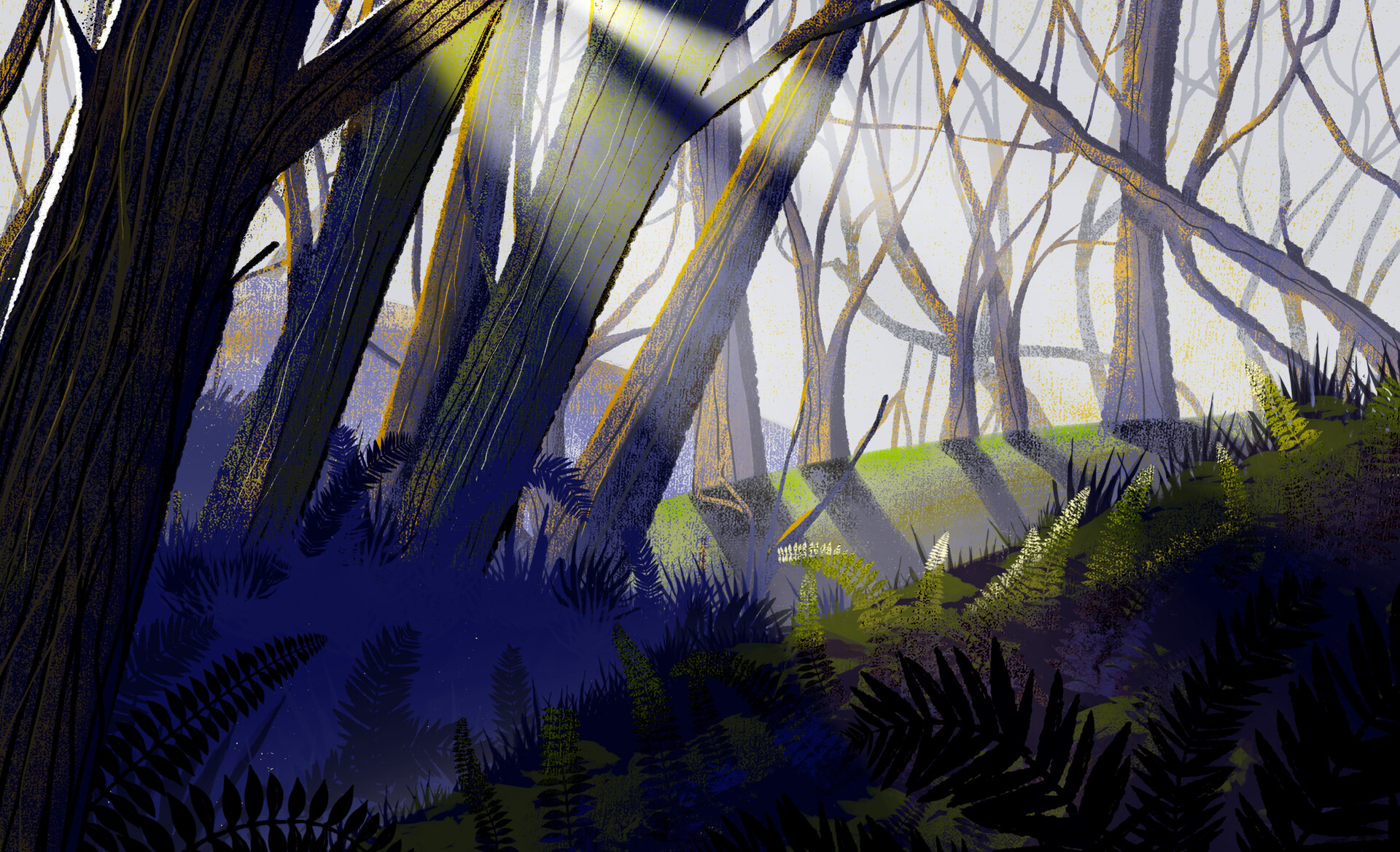 ArtStation - Purple landscape