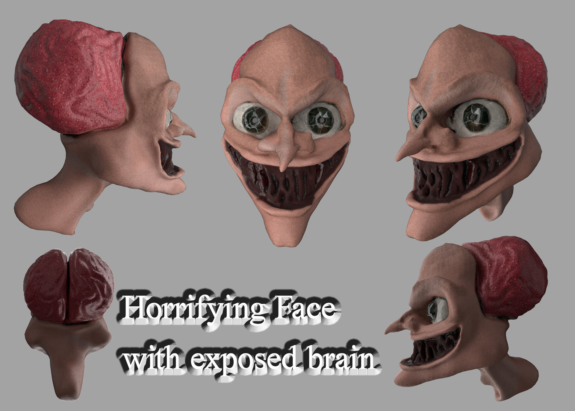 ArtStation - Scary Face 3D ZBrush Sculpt