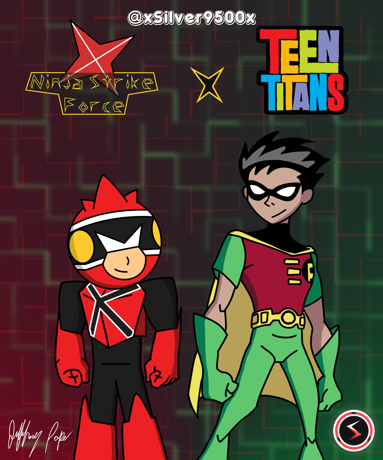 ArtStation - [Crossover] Ninja Strike Force: X & Robin