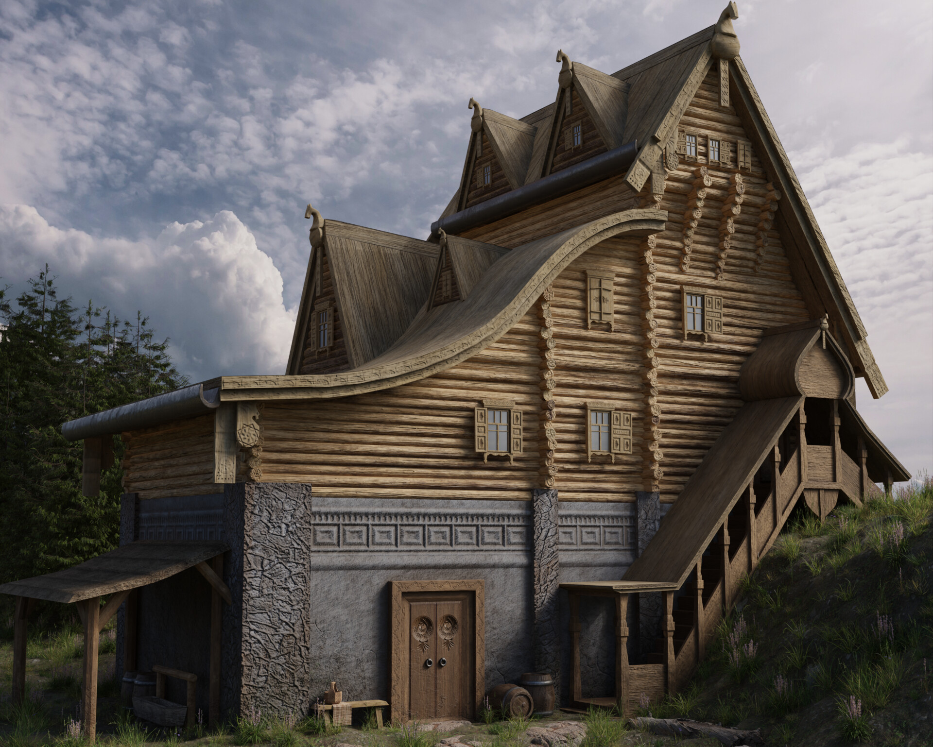ArtStation - Wooden house