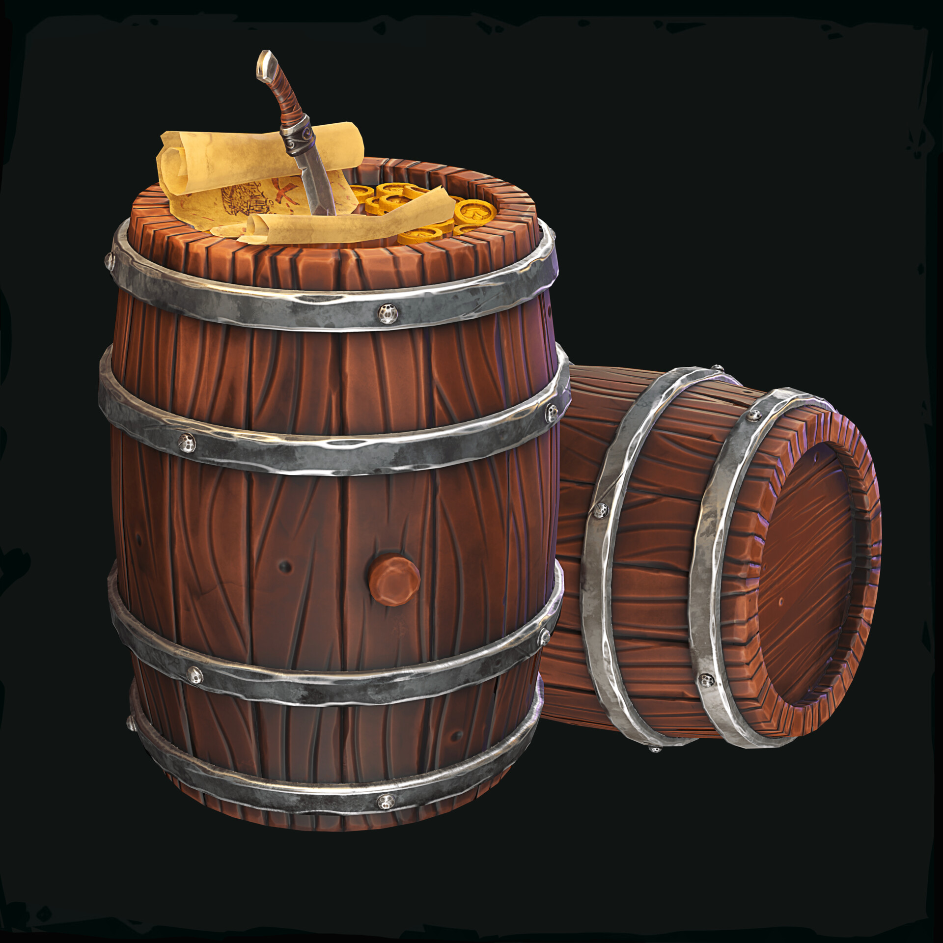 ArtStation - Stylized barrel