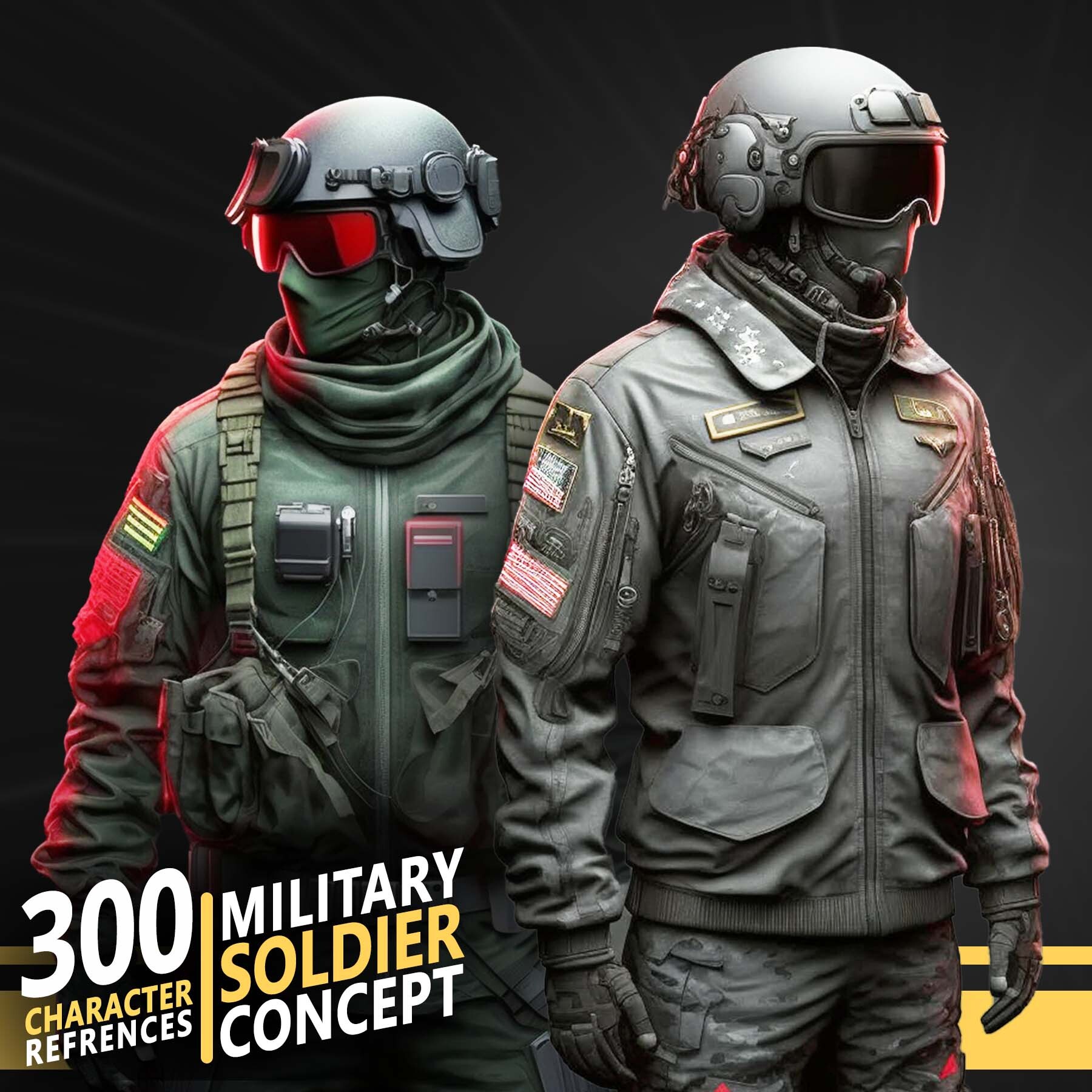 ArtStation - 300 Military Souldier Concept - Character uniform references
