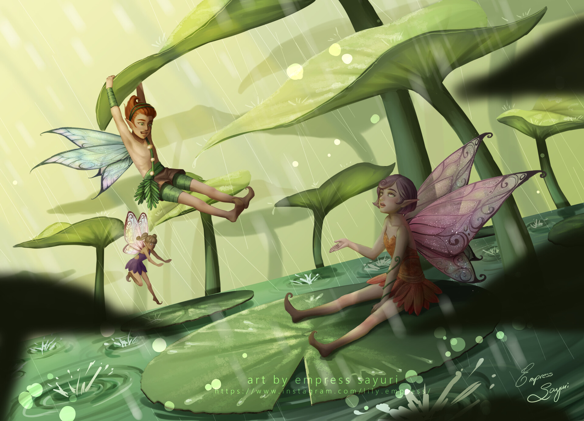 ArtStation - Oh no! It started to rain!