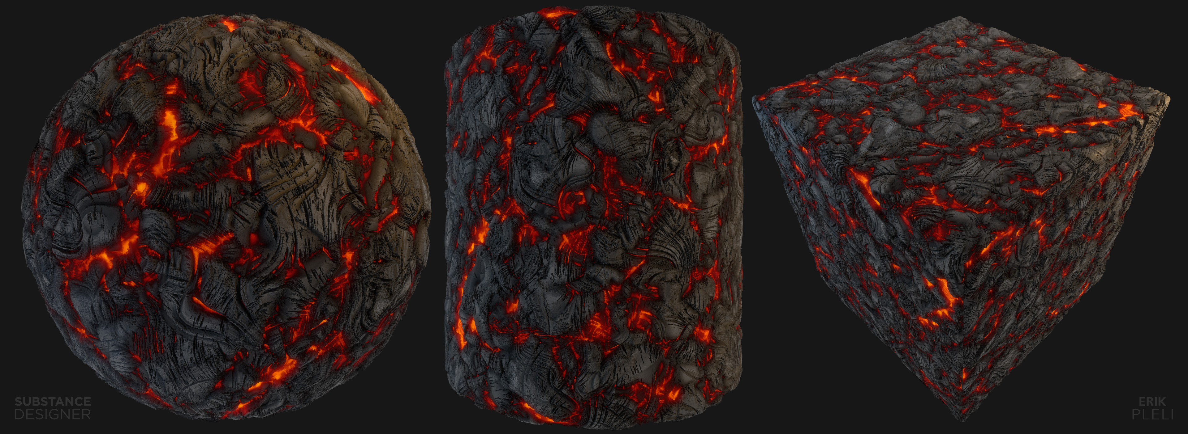 Erik Pleli - Lava Field | Substance Designer