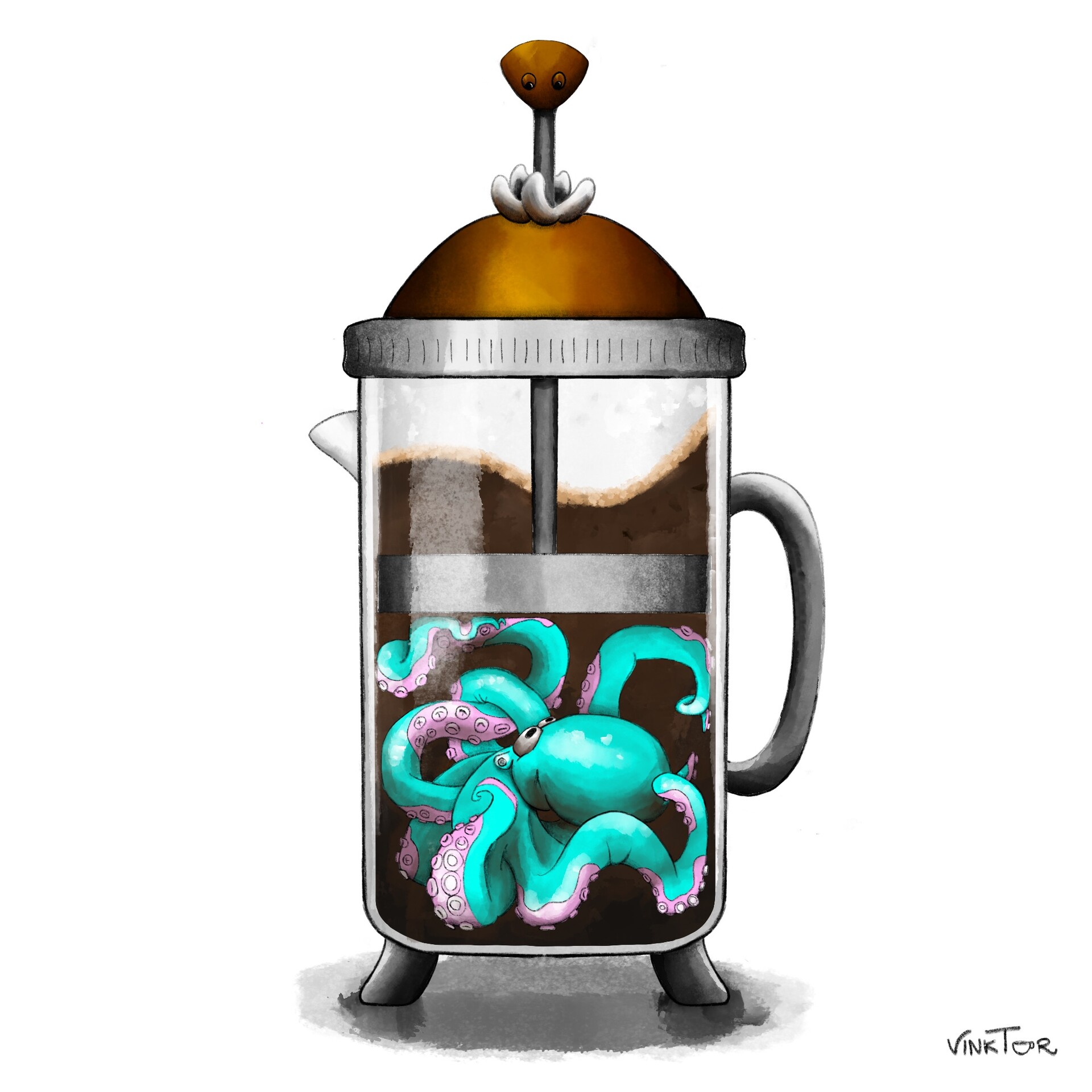 ArtStation - Coffee octopus
