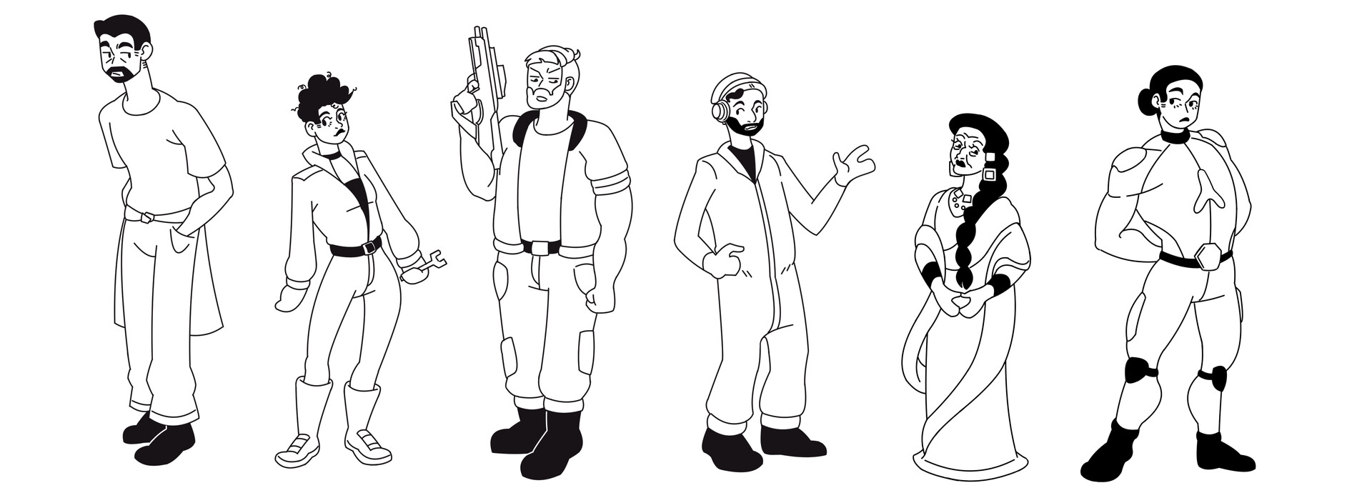 ArtStation - The Expanse Cast Cartoon Lineup