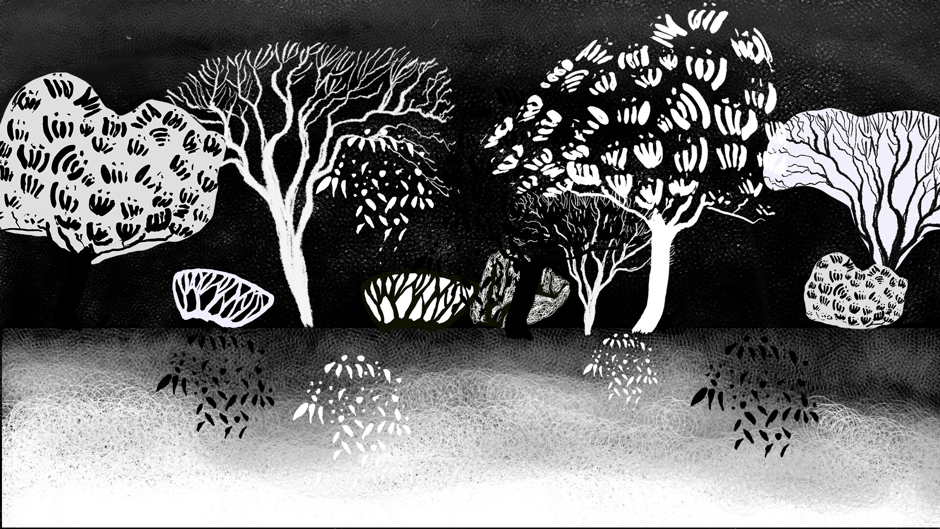 ArtStation - Black And White 2D Level Design