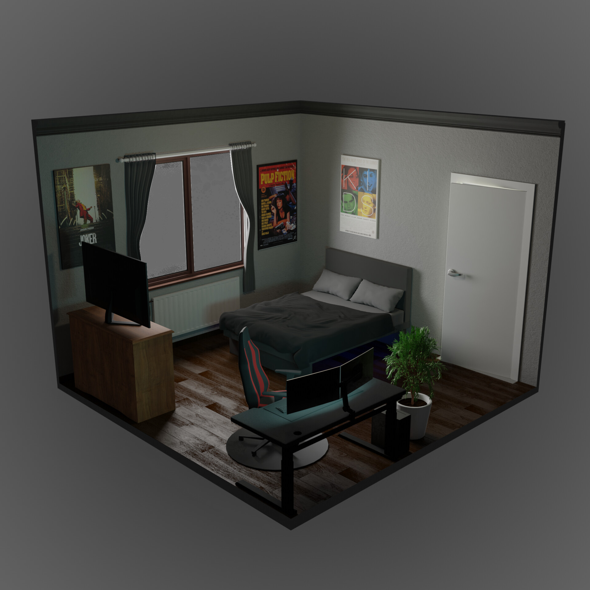 ArtStation - Isometric Bedroom