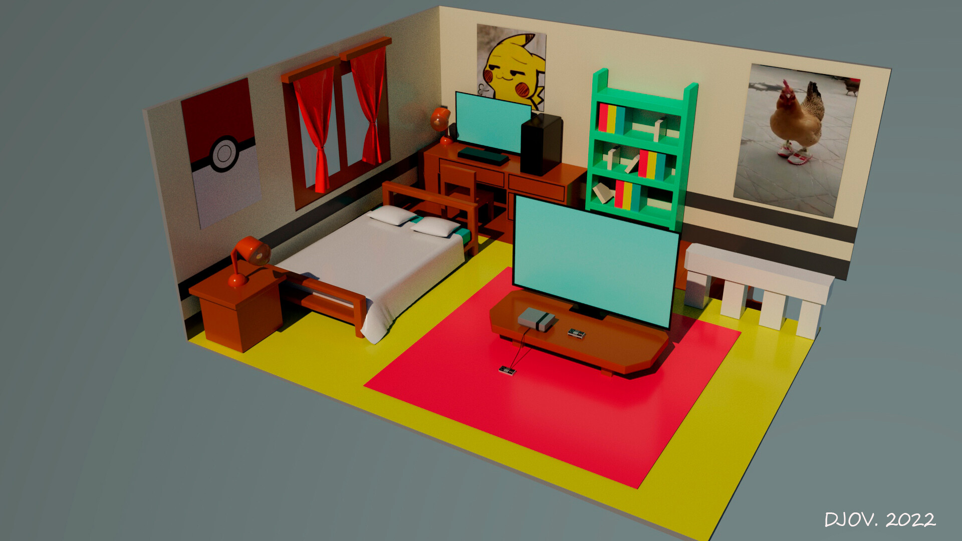ArtStation - Room based on pokemon