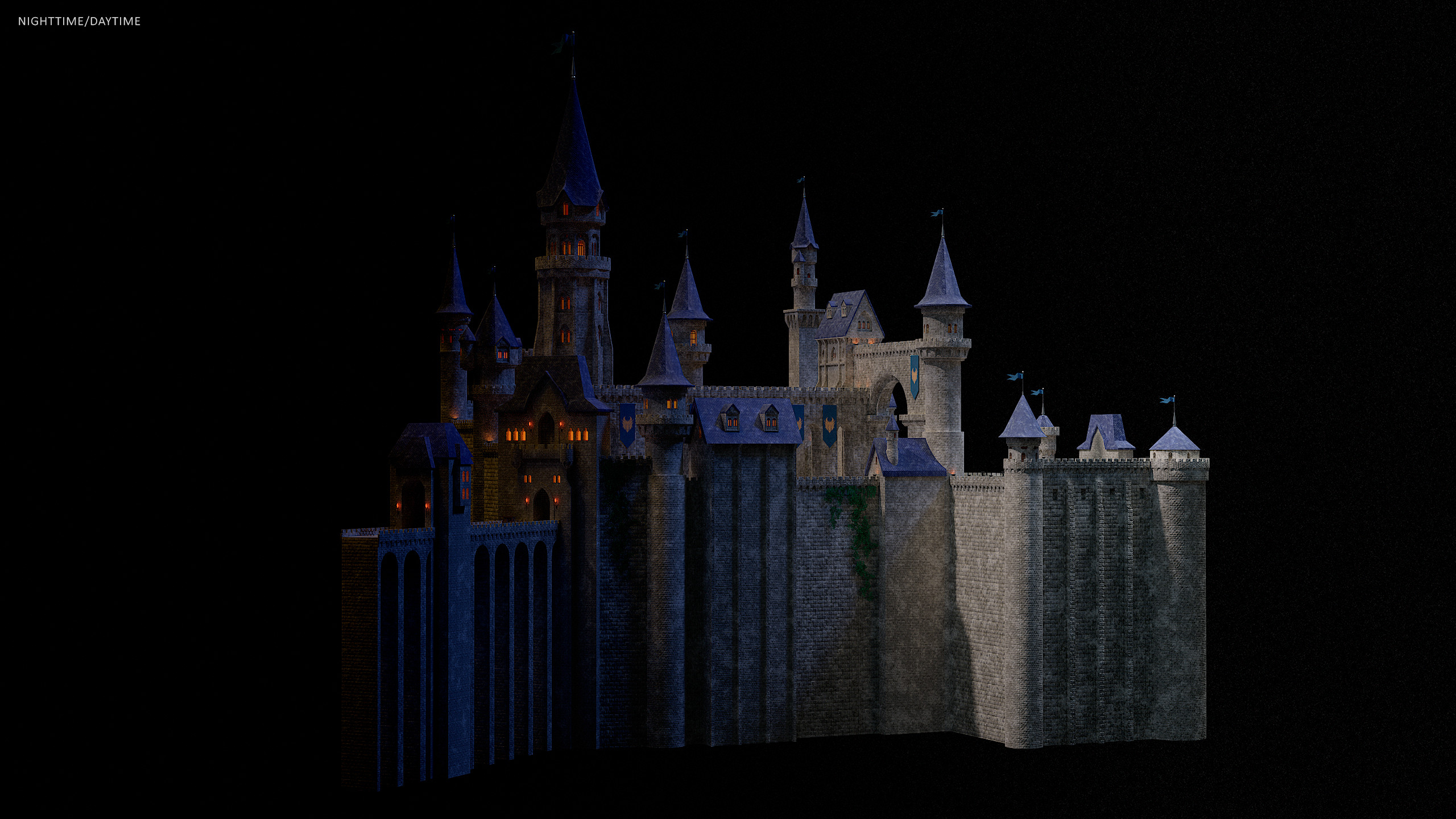 Tall Castles At Night