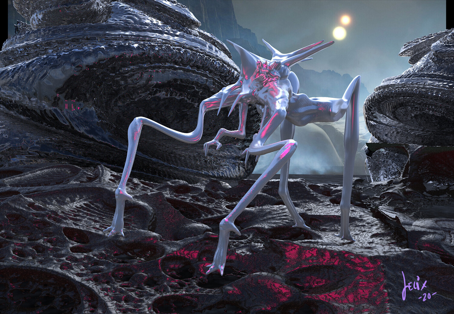 Jason Felix - Life in the Cosmos - SPACE ALIEN DESIGN