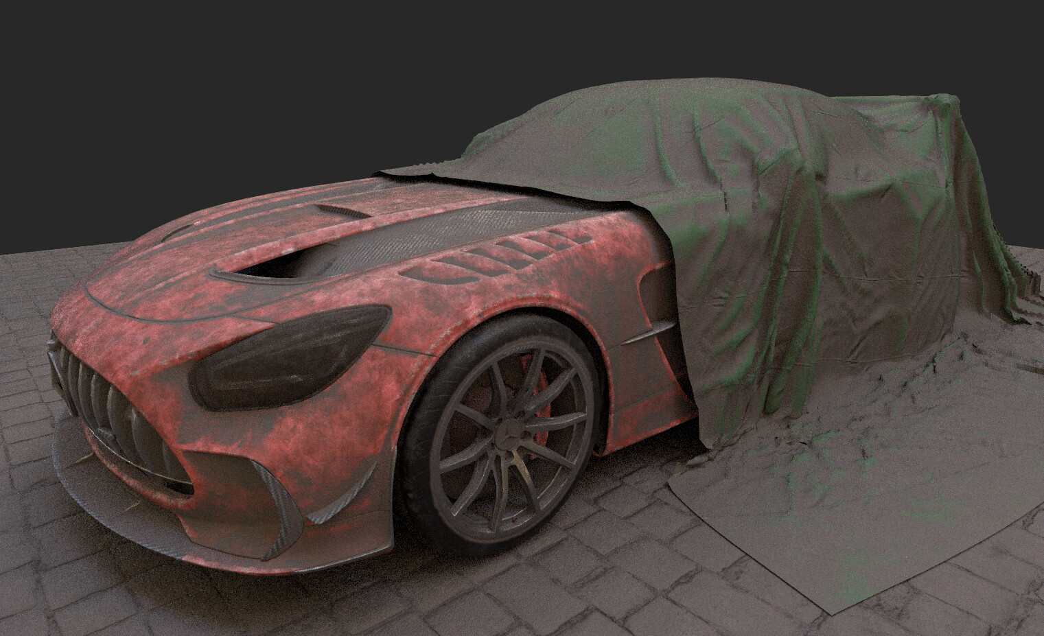 ArtStation - Mercedes AMG GT Dusty