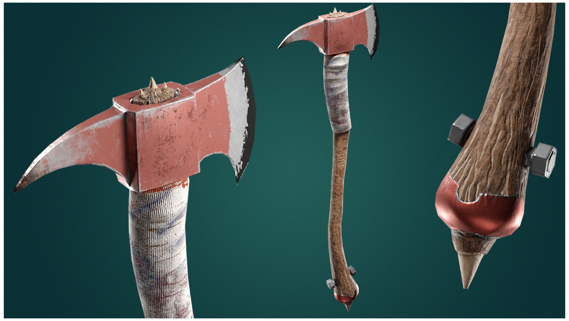 ArtStation - Realistic Low-poly | Axe Game assets