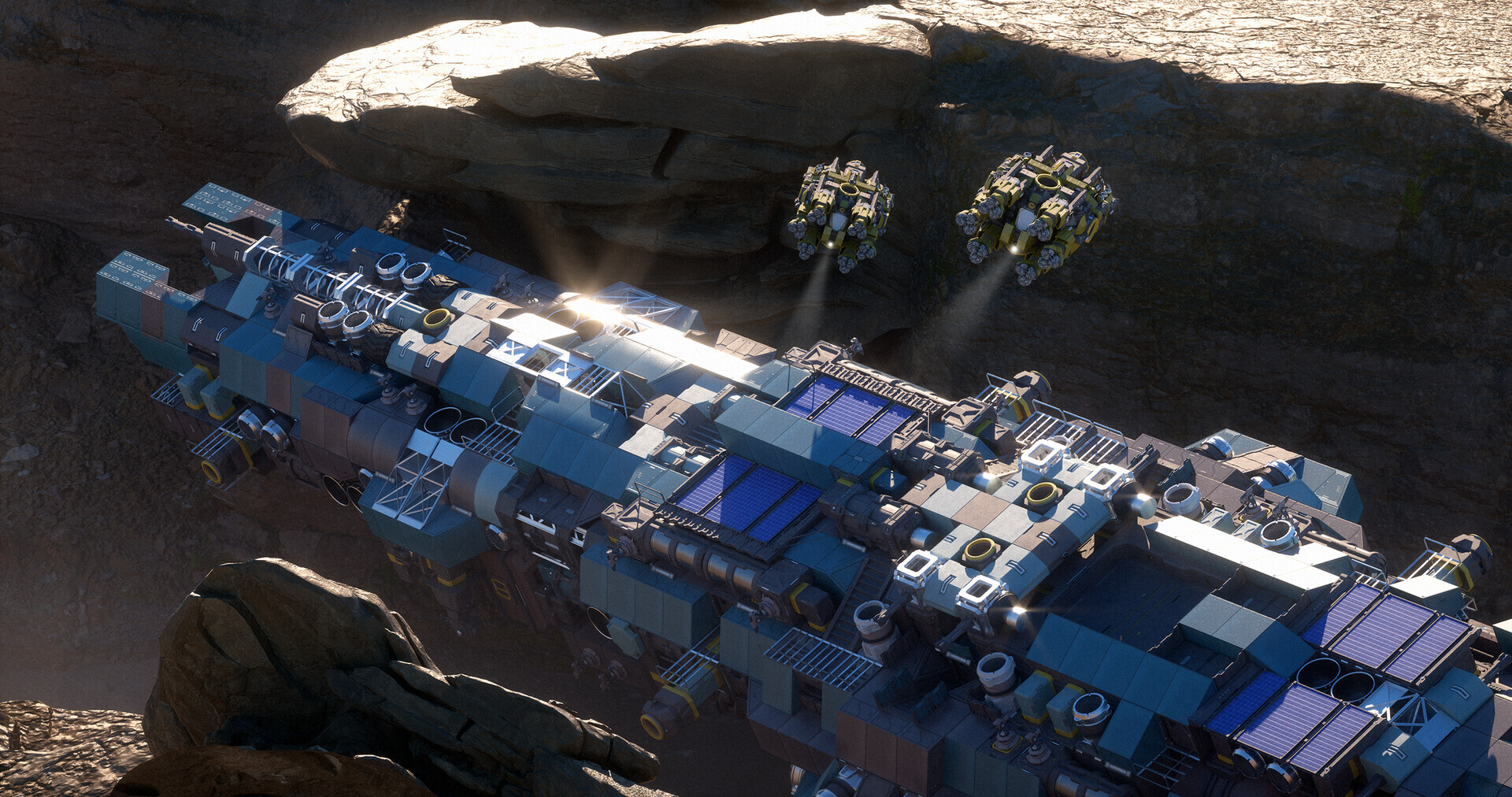 ArtStation - Wrecked Spaceship