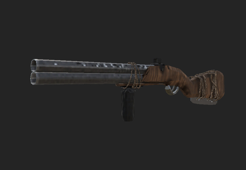 ArtStation - Double Barrel Shotgun 3D Model