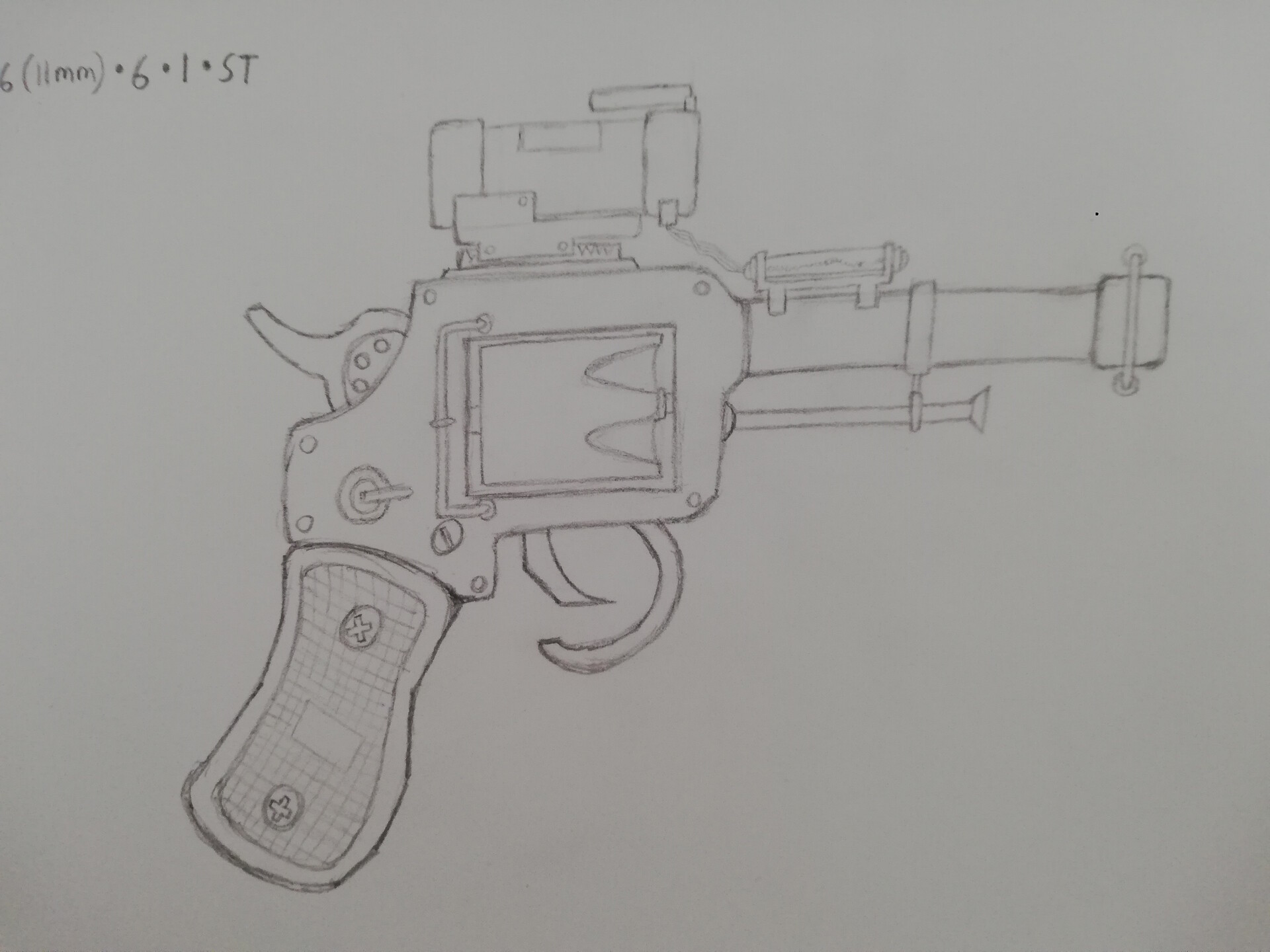 how to draw the thunder gun