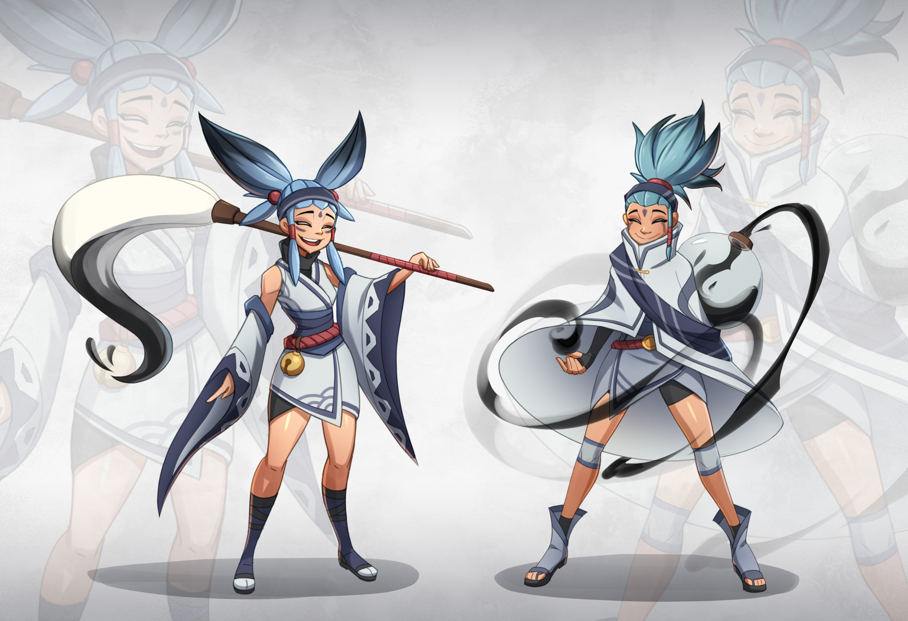 Kevin Liang - Ink Character Designs