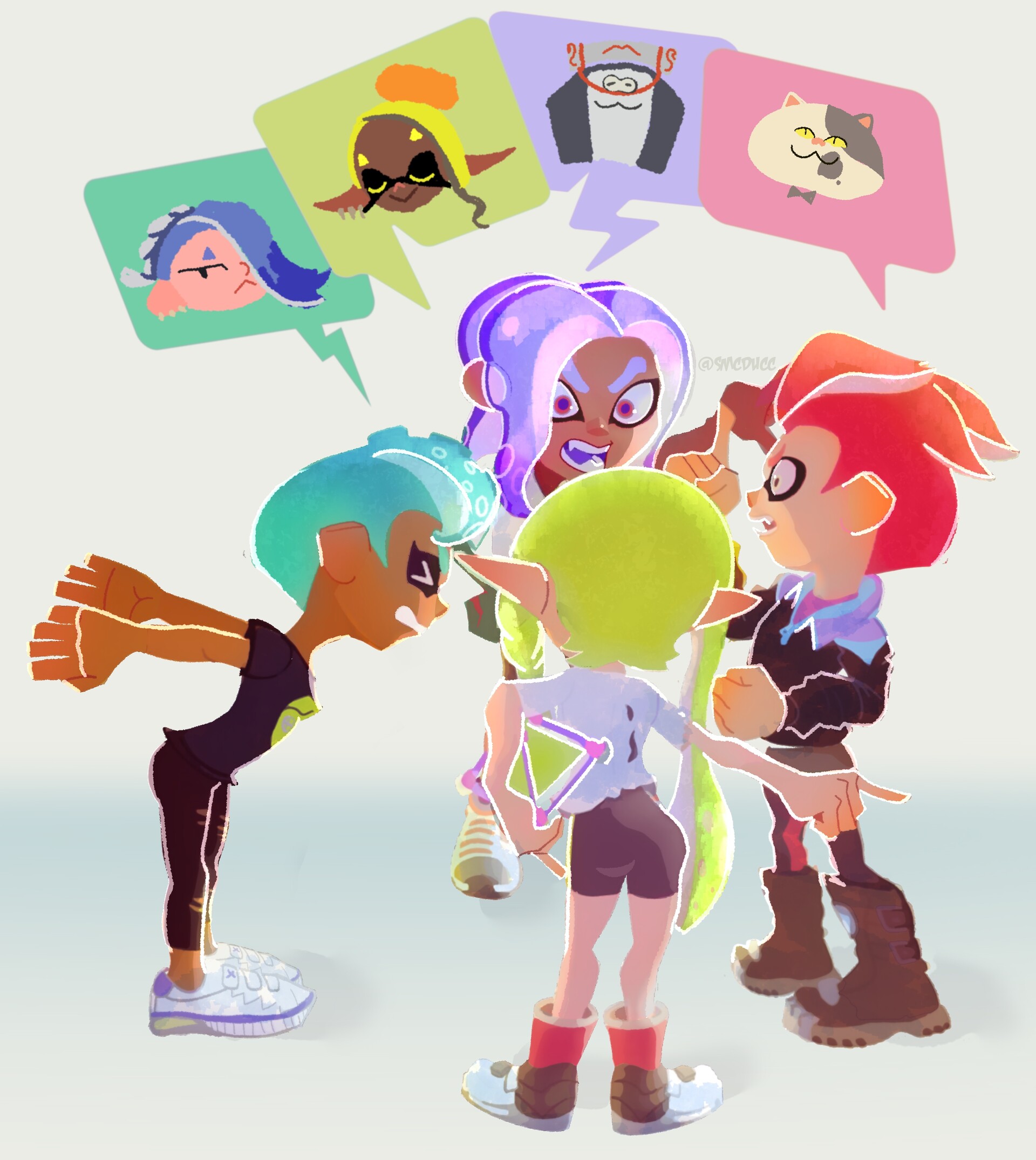 ArtStation - Inklings Arguing over best girl ArtStation - Inklings Arguing over best girl