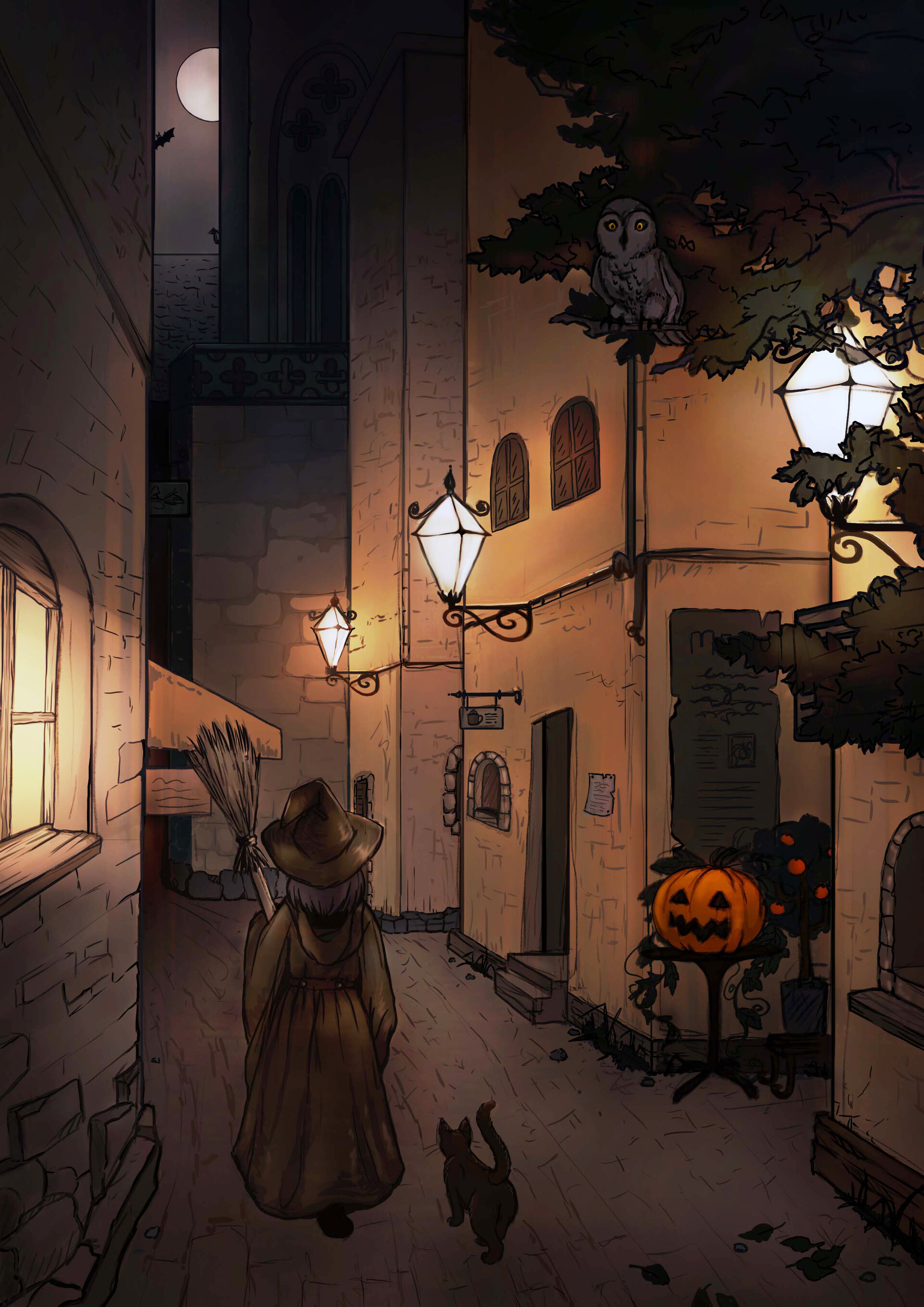 ArtStation - Halloween street