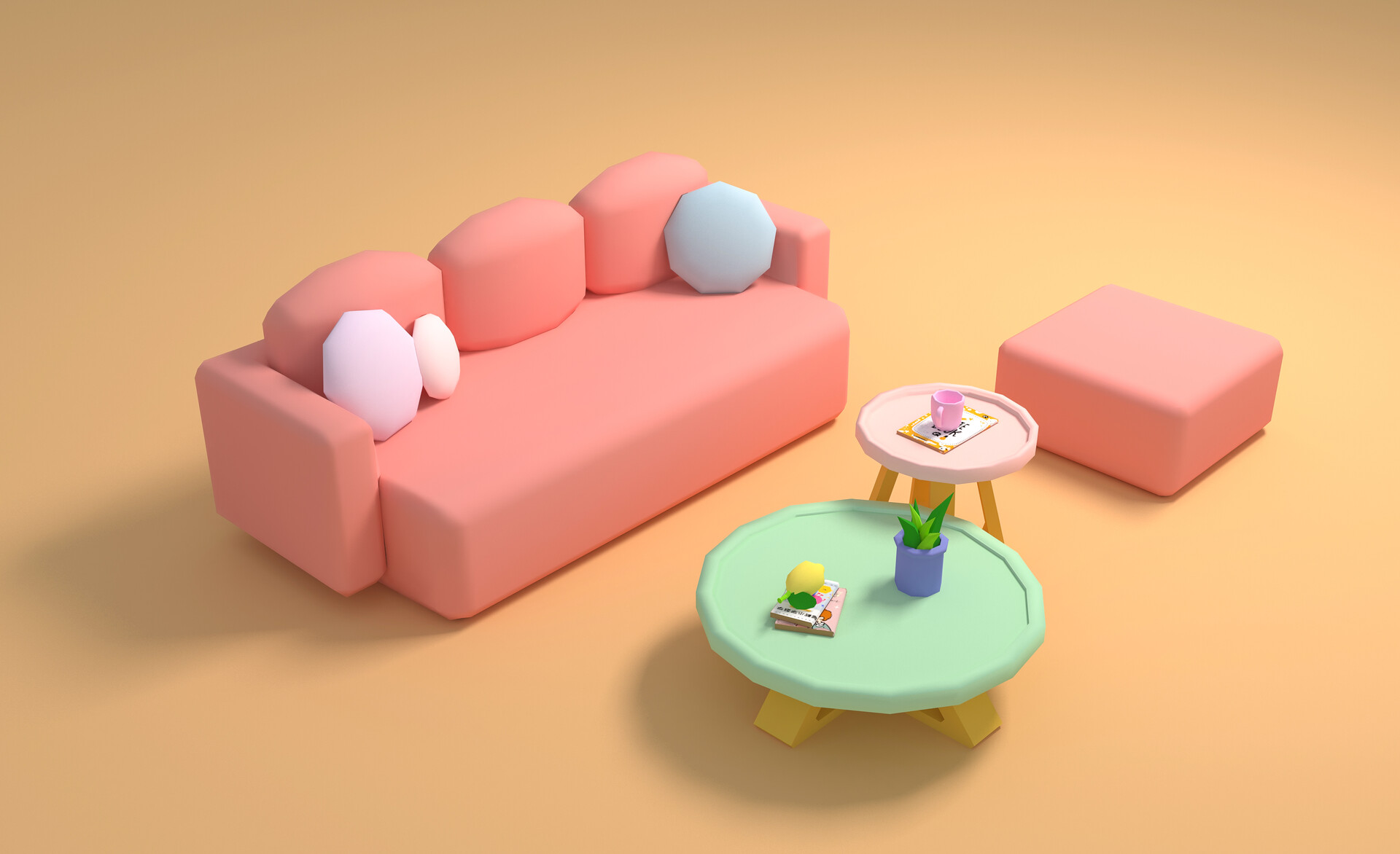 ArtStation - Q version small scene