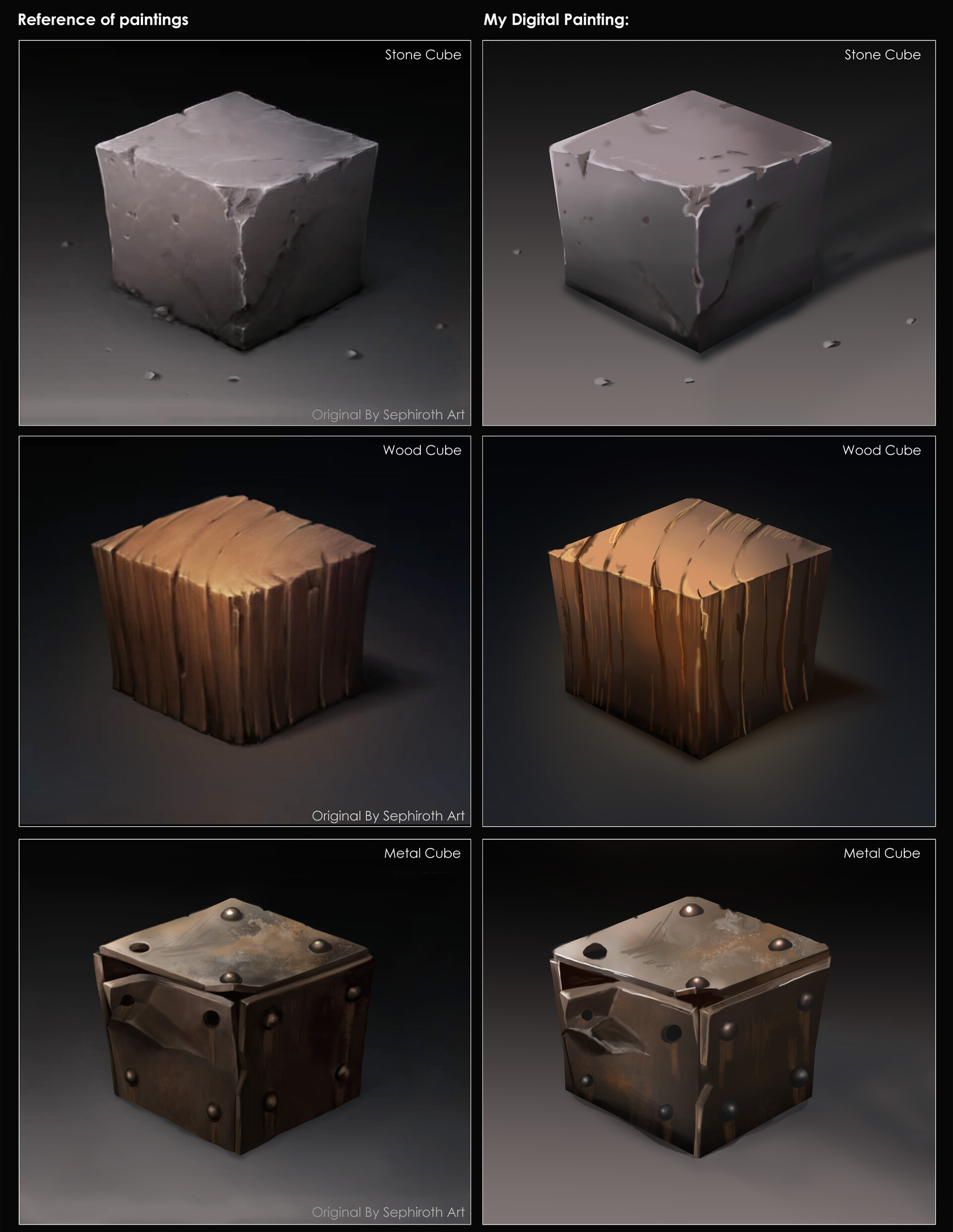 ArtStation - Cube Drawing practice