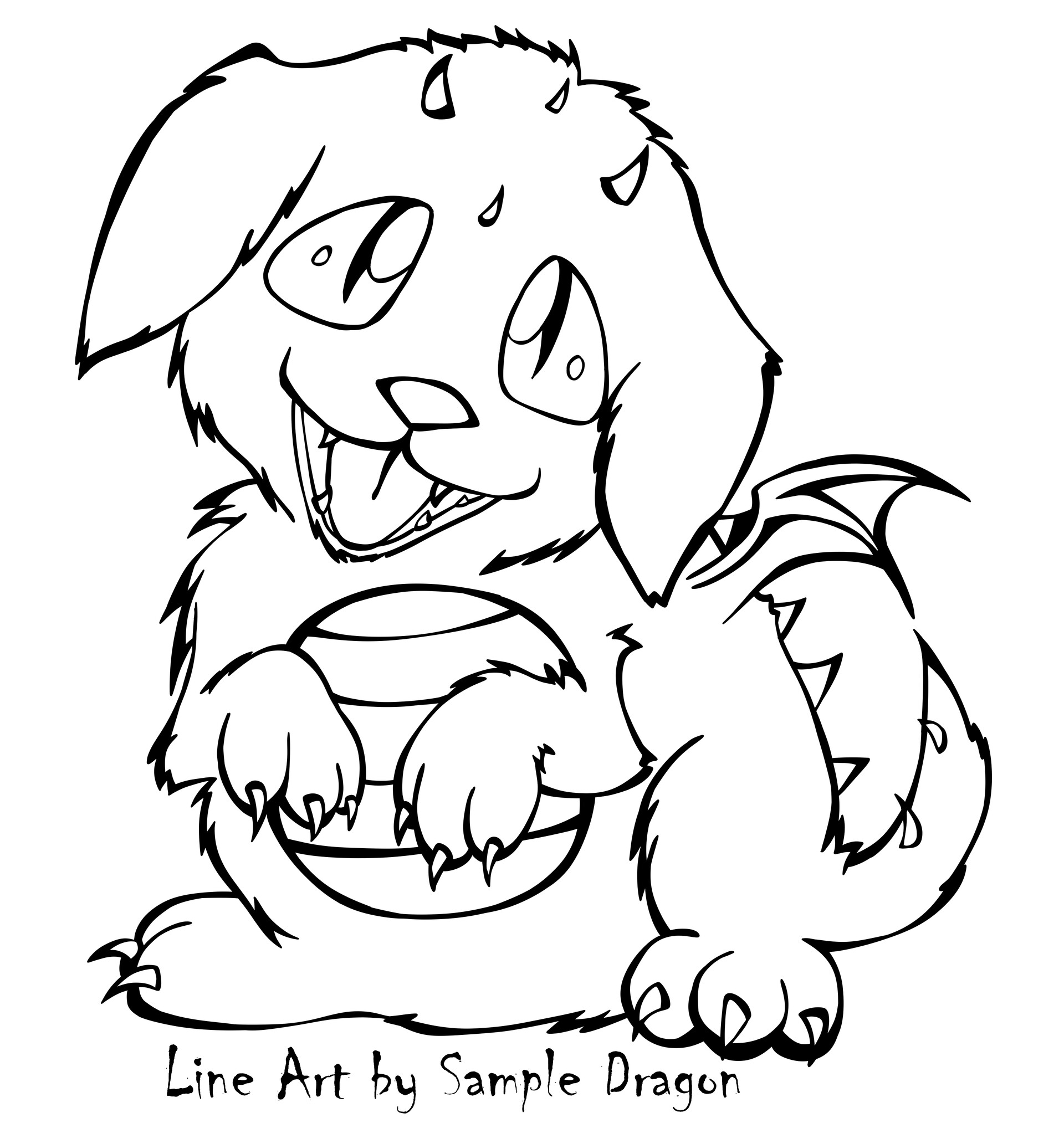 wolf and dragon coloring pages