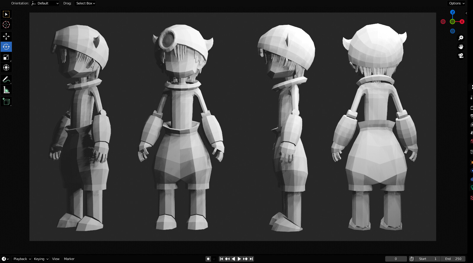 Mark Soren - Low Poly 3D model - in progress