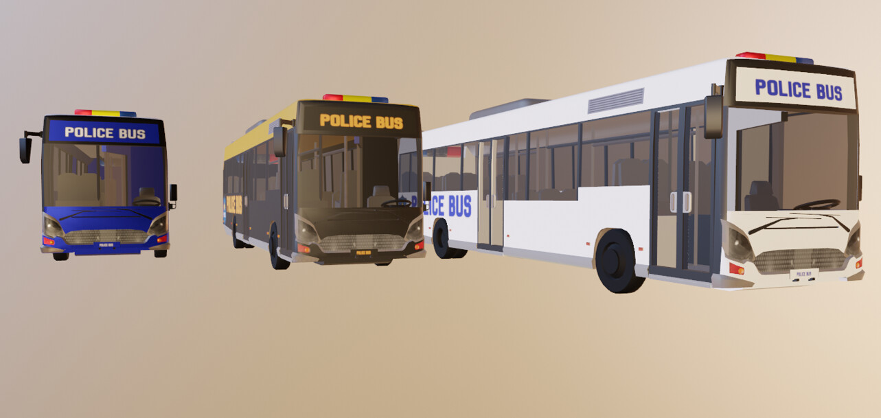 ArtStation - POLICE BUS