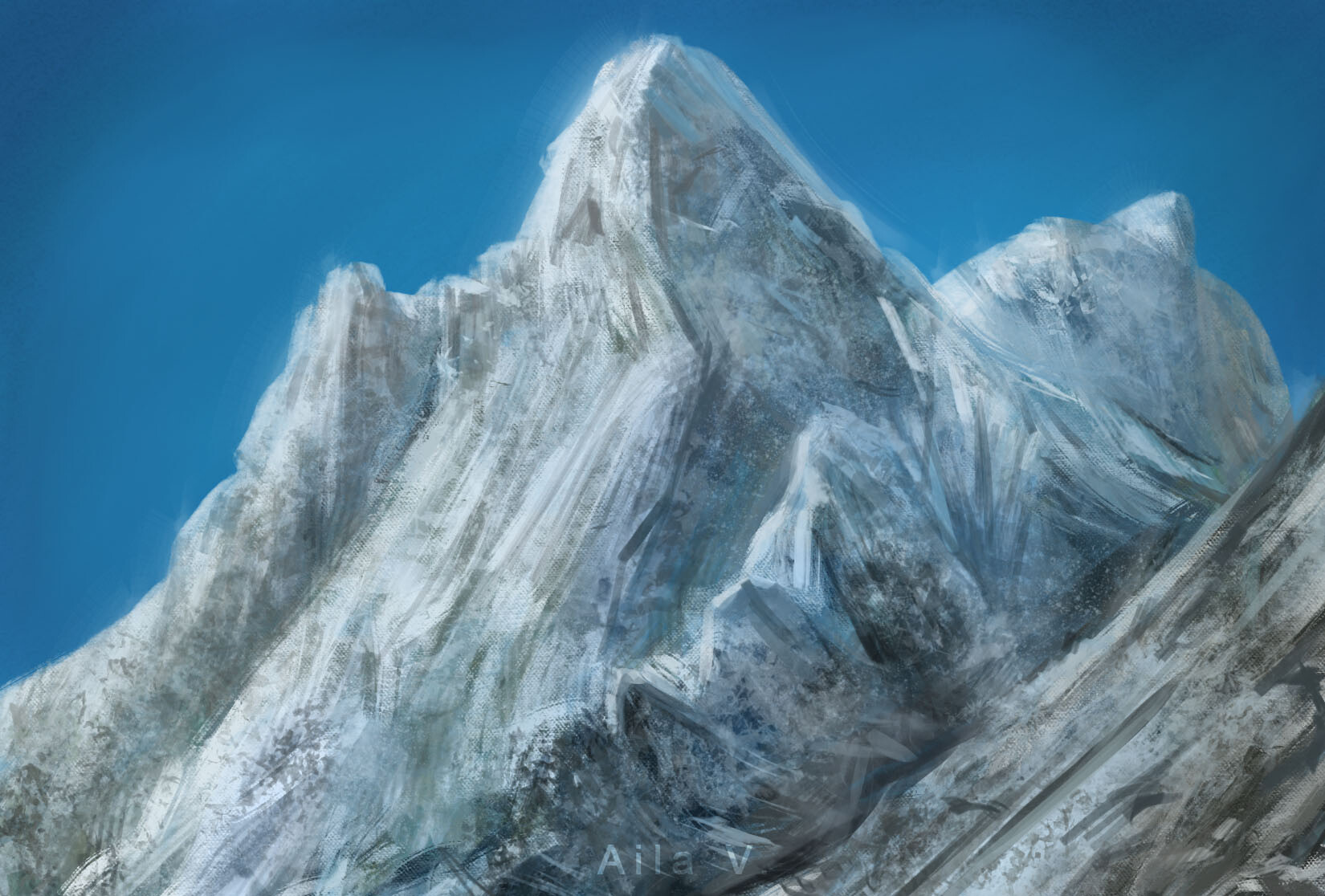 ArtStation - [Practice] Snowy Mountain