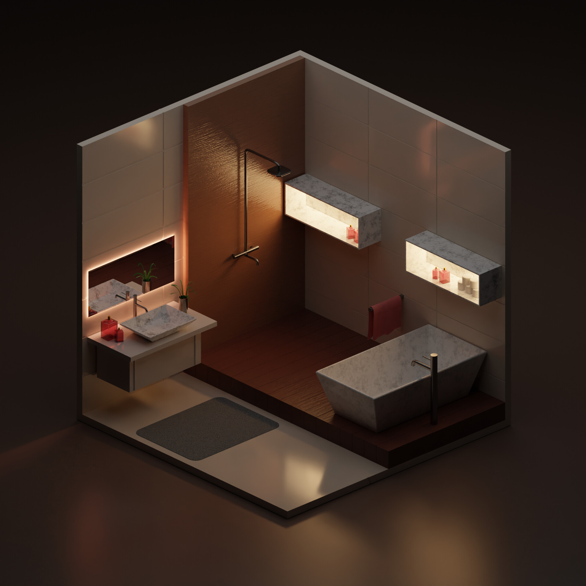 ArtStation - Lowpoly Bathroom