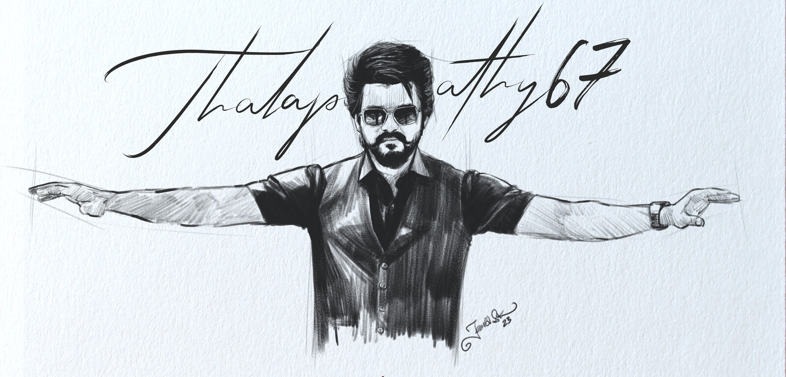 Jeeva Artist SK - #Thalapathy67 Thalapathy vijay Pencil Sketch 2023 # ...