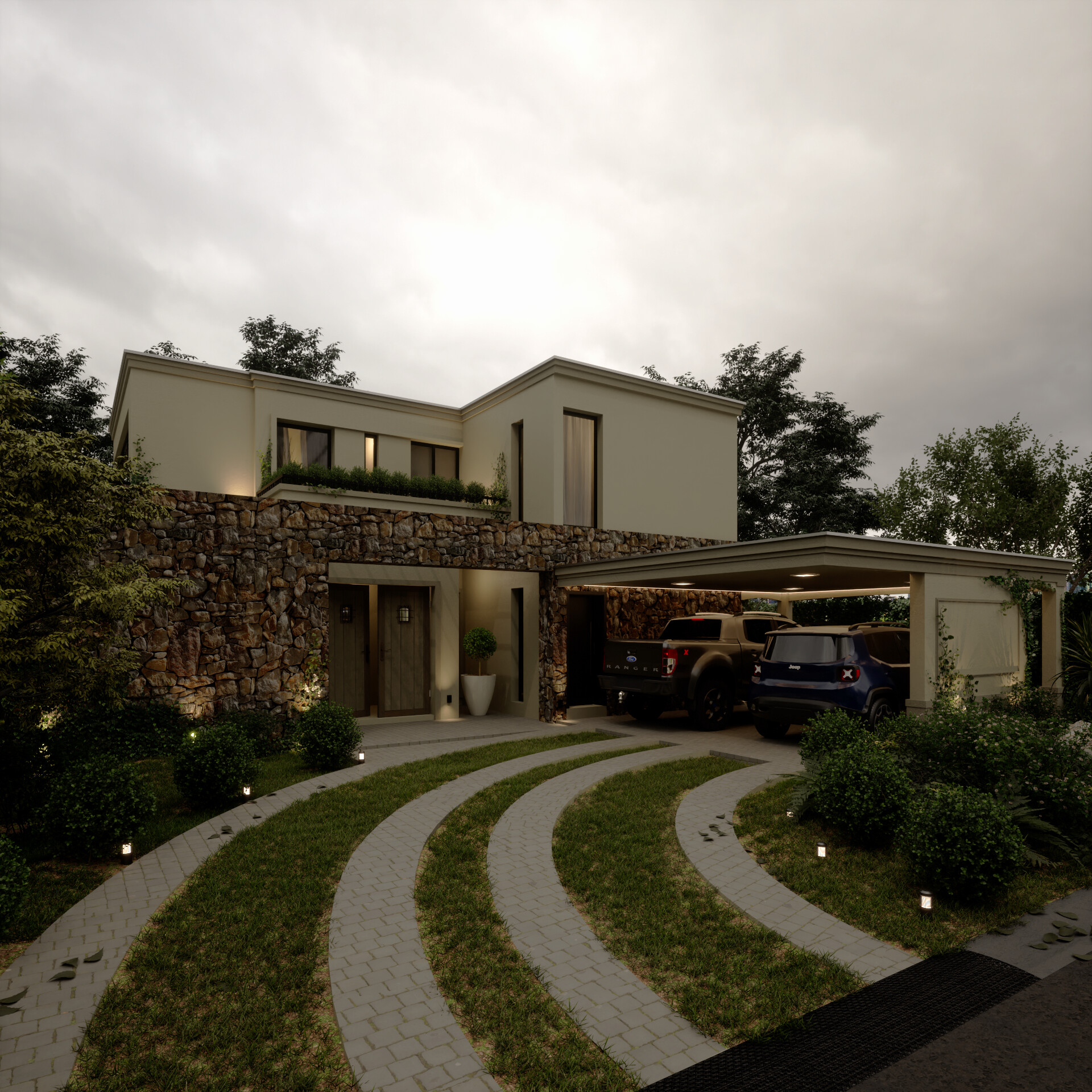 ArtStation - G&D House by Binci Marciali Architects