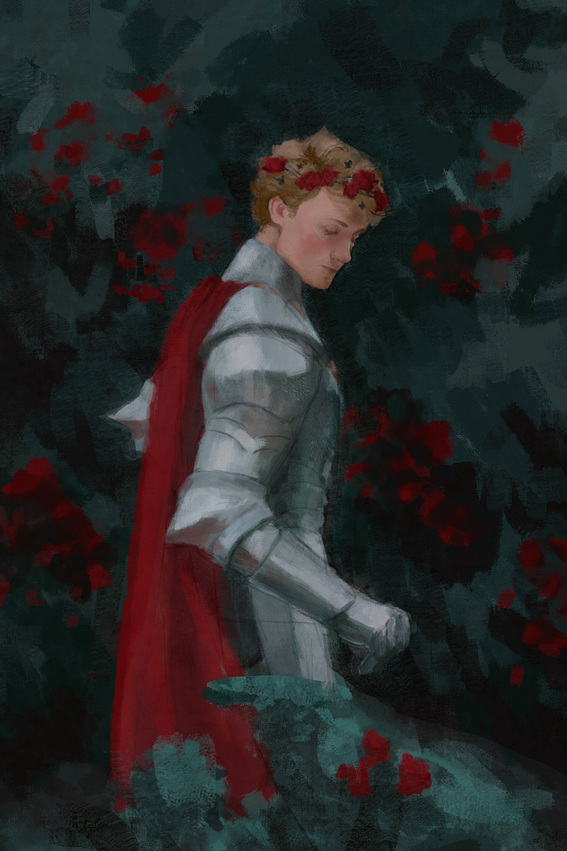ArtStation - Knight and roses