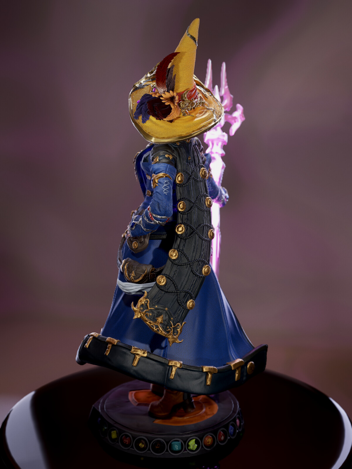 Mason Rhoades - Black Mage Statue Design - Miqo'te