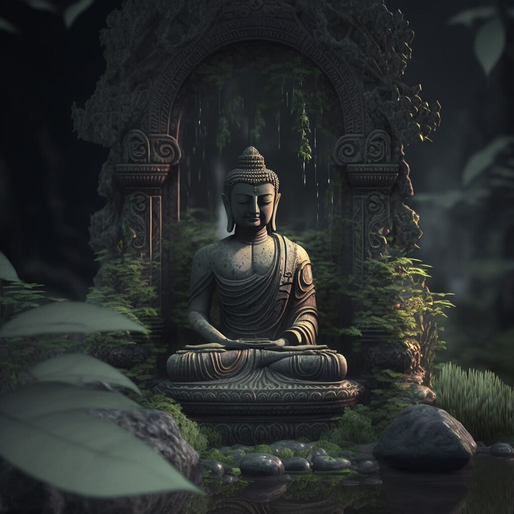 ArtStation - Buddha statues in the Jungle, ancient Gandhara