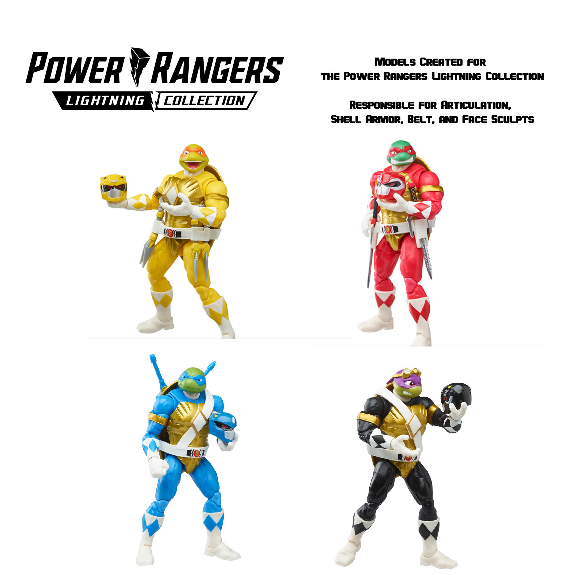 ArtStation - Teenage Mutant Ninja Turtles POWER RANGERS Crossover