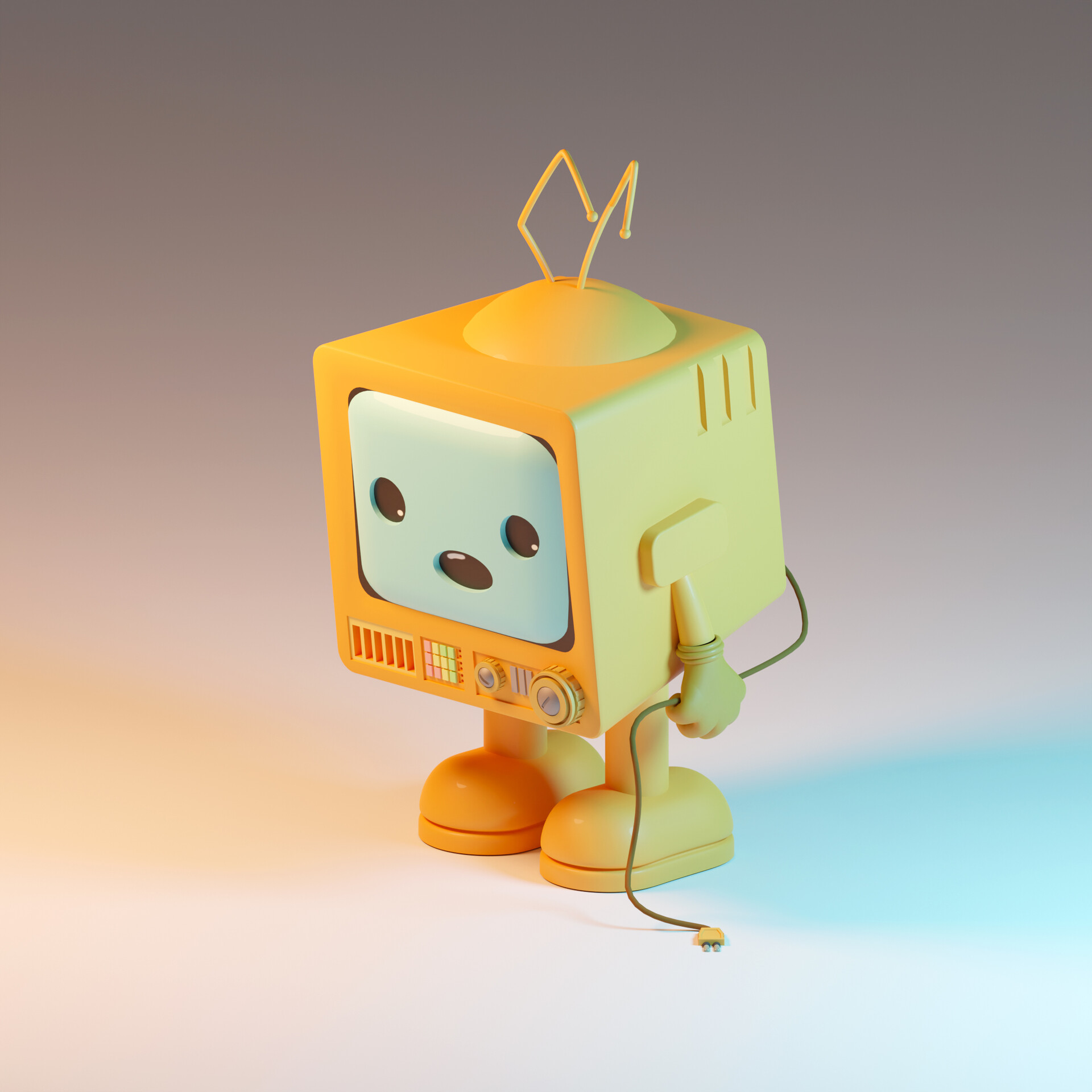 ArtStation - Cute TV avatar