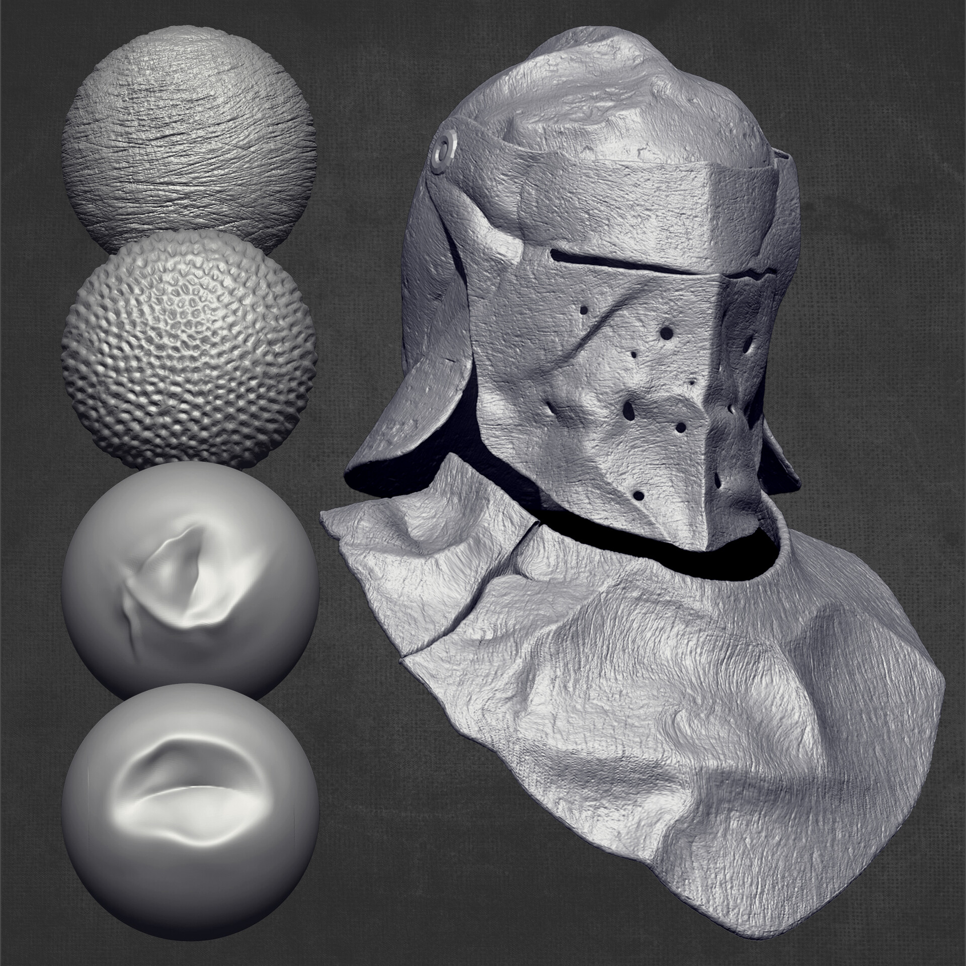 ArtStation - 80 Dented & Damage Metal Brush/Alpha