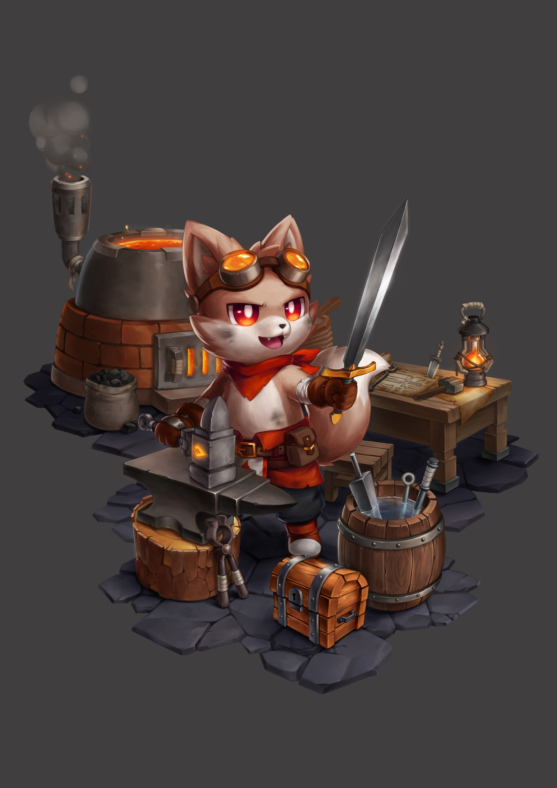 ArtStation - Blacksmith Dog