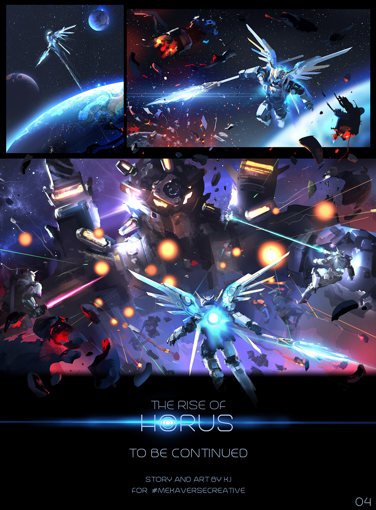 KJ Yu - THE RISE OF HORUS- A MEKAVERSE COMIC STRIP